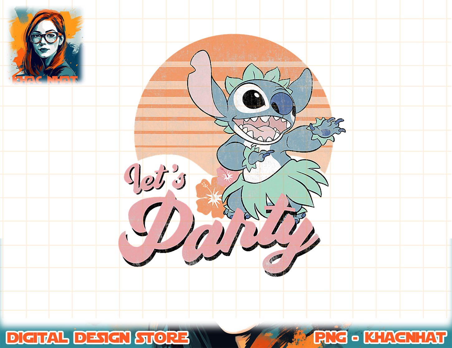 Disney Lilo & Stitch Let's Party Stitch Hula Dancer T-Shirt | Inspire ...