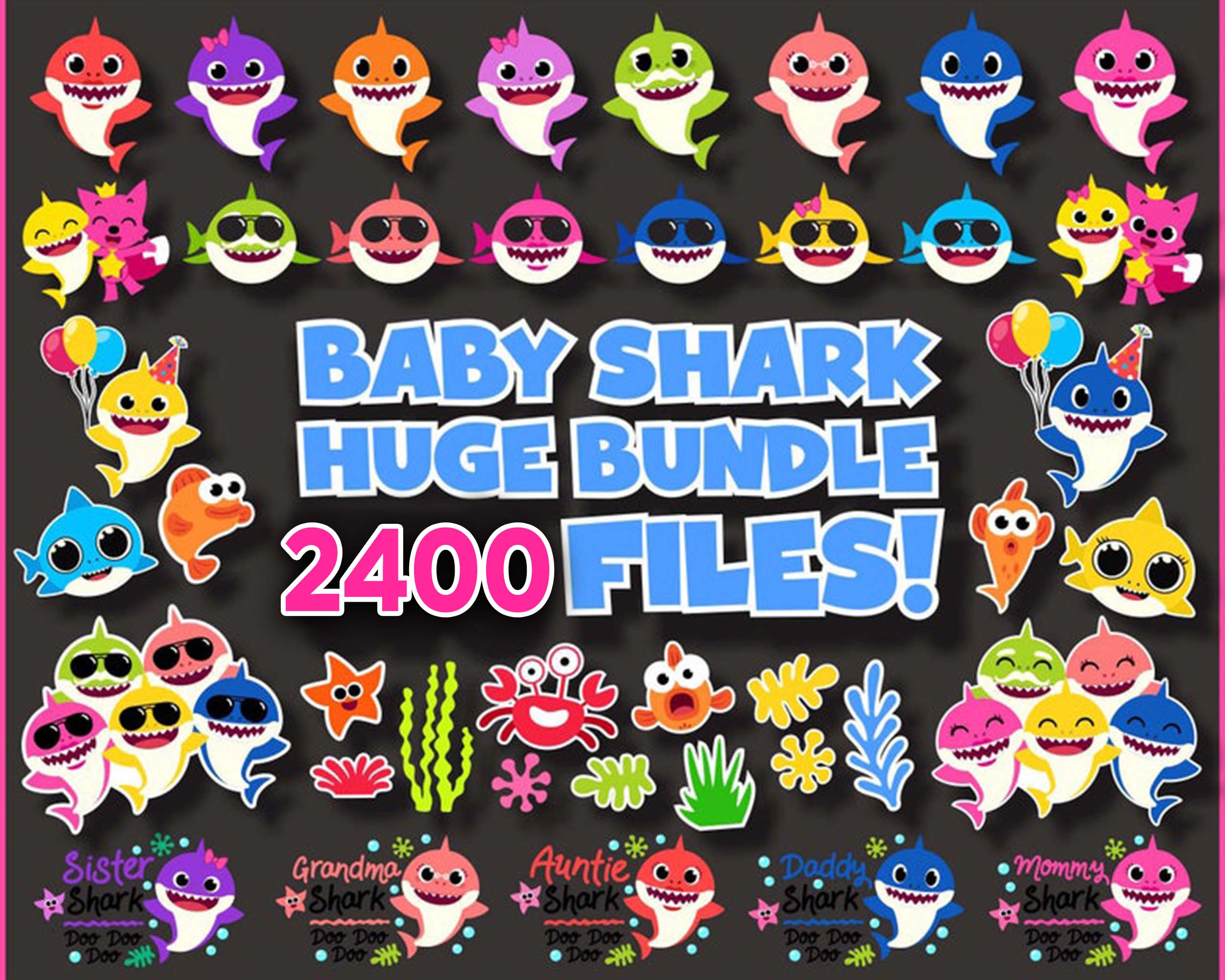 2400 file Baby Shark bundle svg, Baby Shark svg | Inspire Uplift