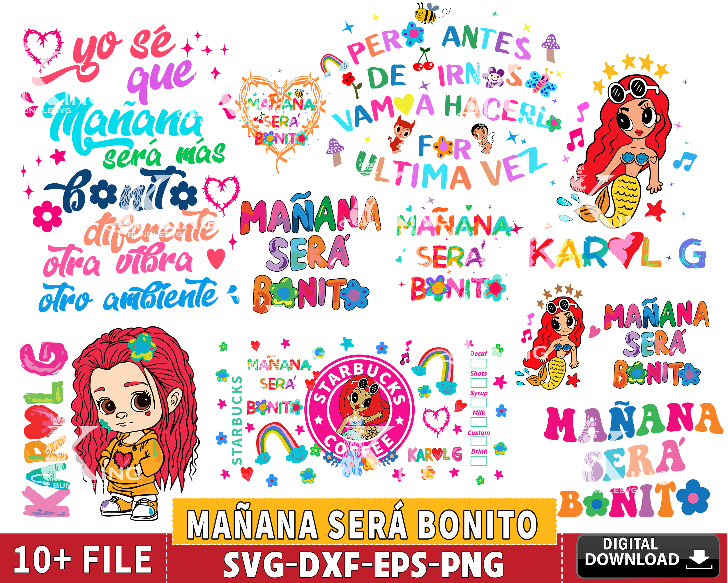 10 file Manana Sera Bonito svg bundle ,karol g svg bundle | Inspire Uplift
