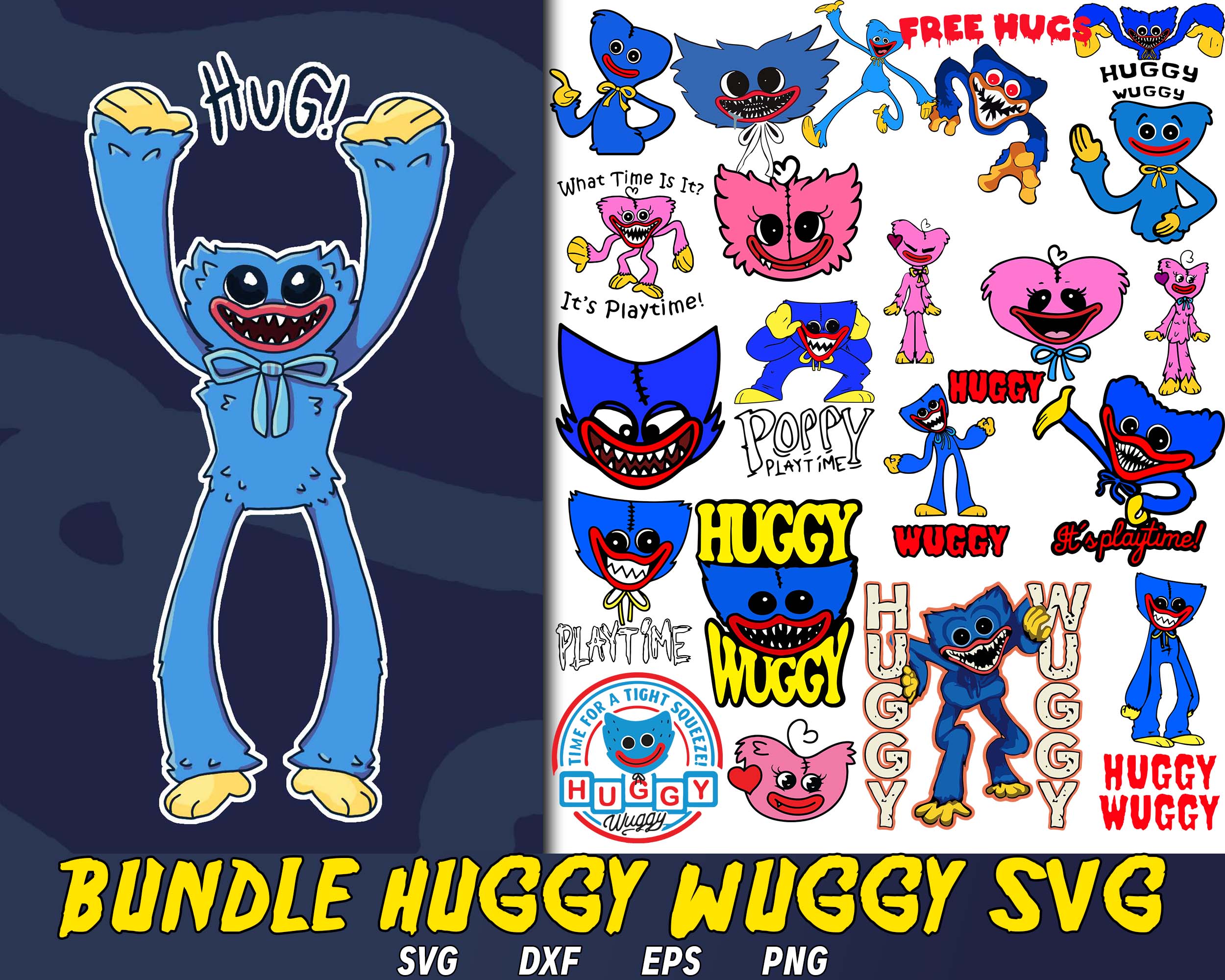200 Mega Bundle Huggy Wuggy SVG, Digital Download | Inspire Uplift