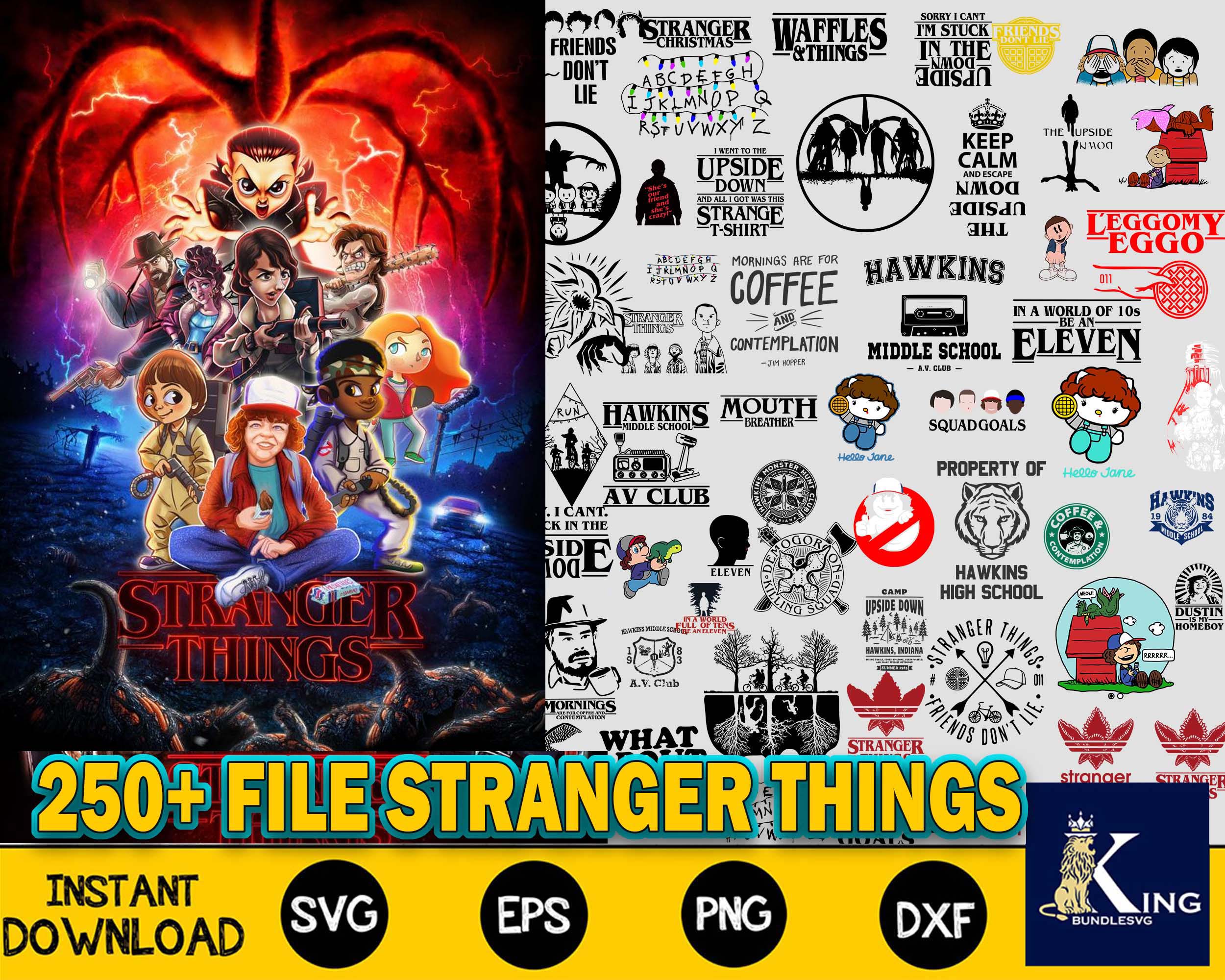 250 file Stranger Things SVG, Digital Download | Inspire Uplift