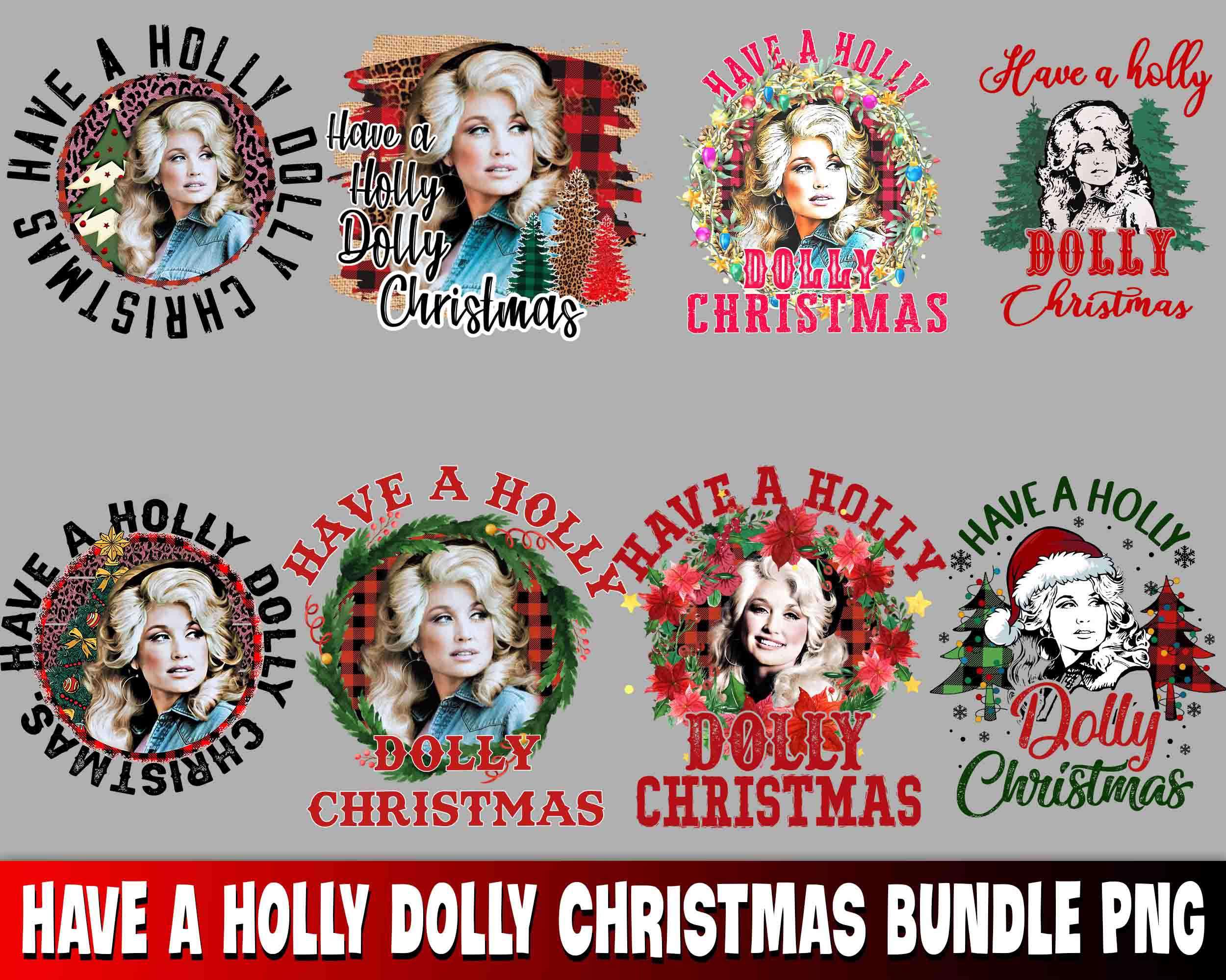 8 Have A Holly Dolly christmas bundle png - Inspire Uplift