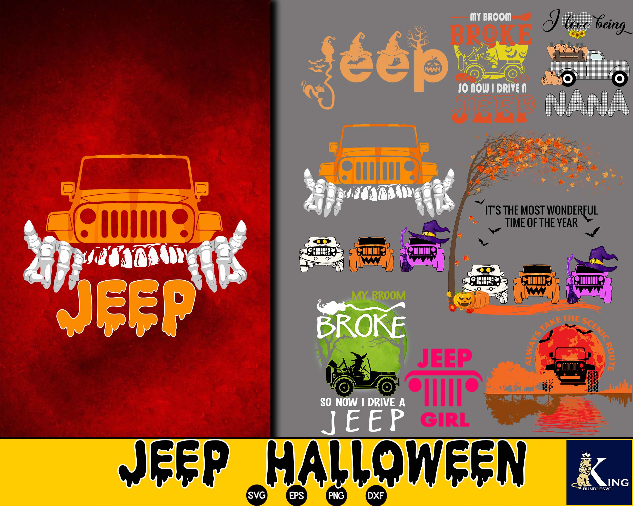 Jeep Halloween svg, Digital Download | Inspire Uplift