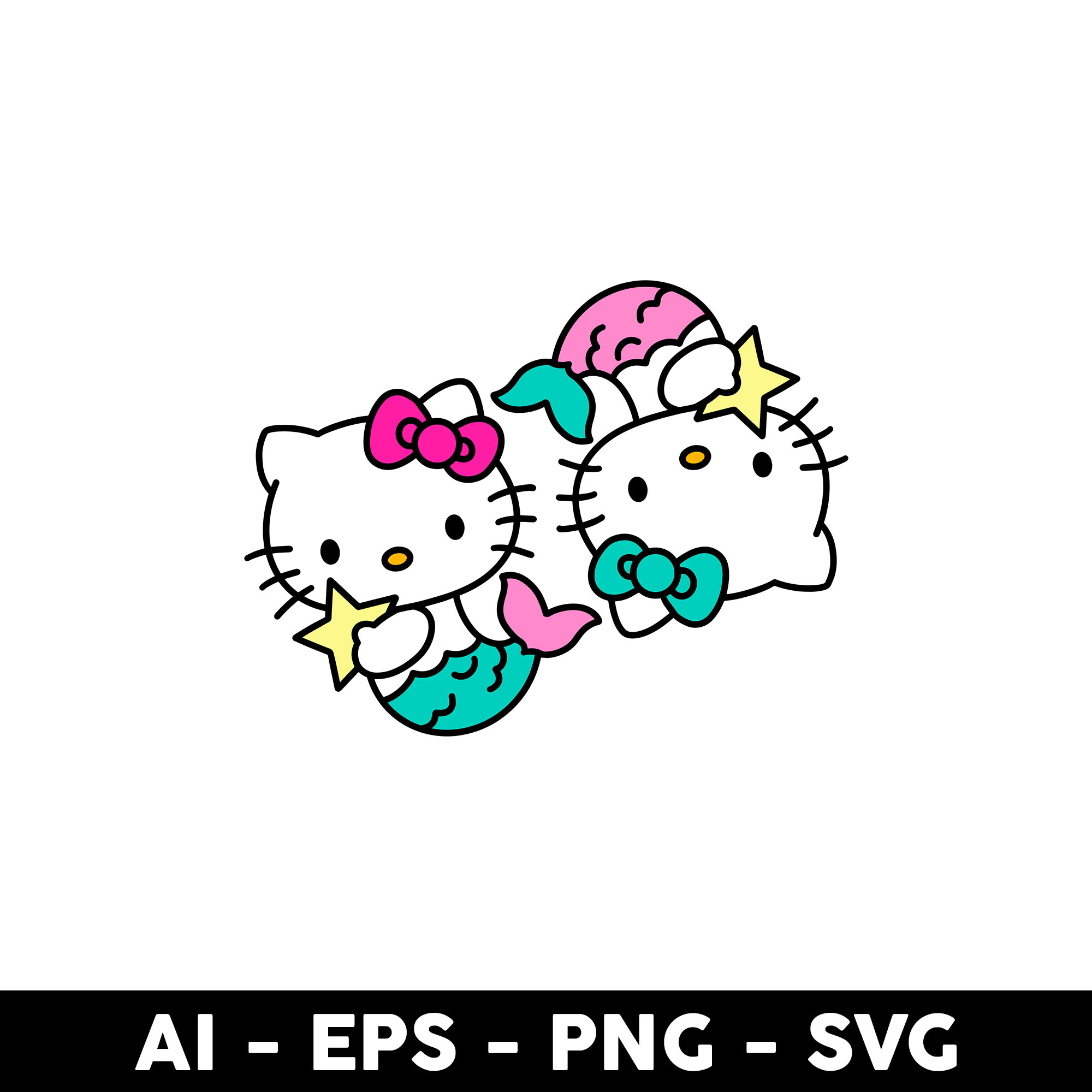 Hello Kitty Pisces Svg, Pisces Svg, Hello Kitty Svg, Hello K | Inspire ...
