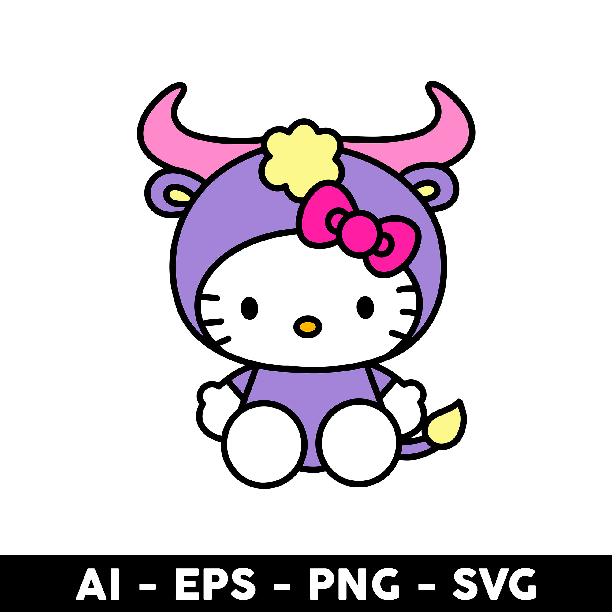 Hello Kitty Taurus Svg, Taurus Svg, Hello Kitty Svg, Hello K - Inspire Uplift