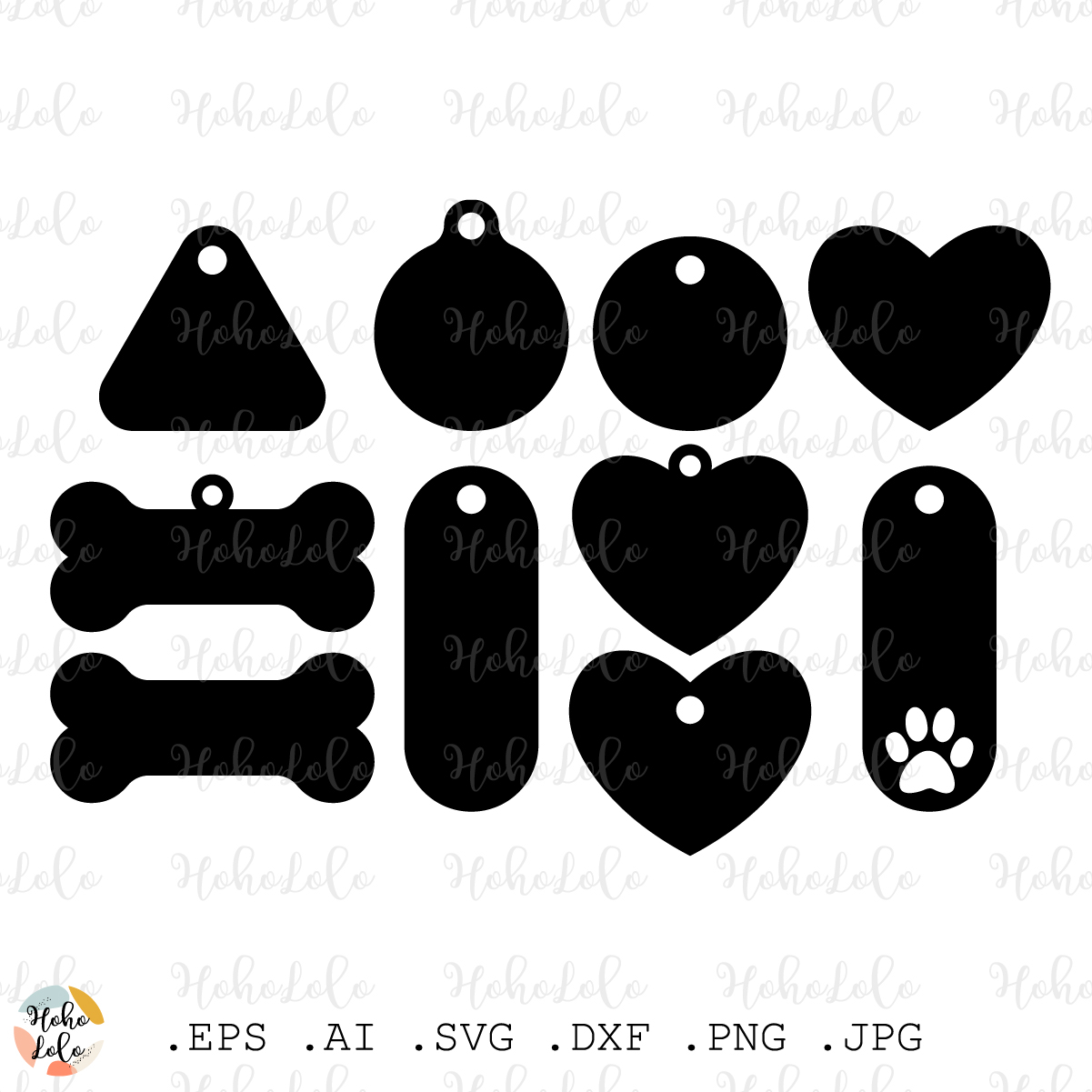 Pet Tag Svg Cricut Silhouette Files Stencil Templates Dxf Do | Inspire ...