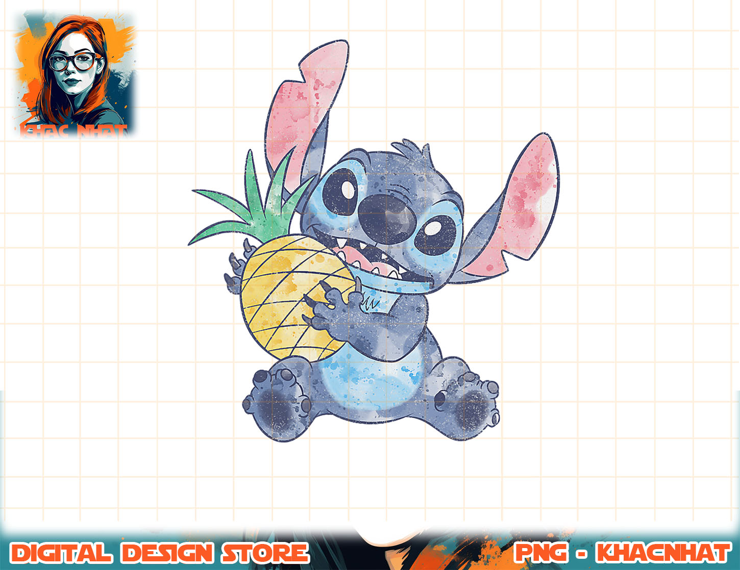 Disney Lilo & Stitch Pineapple Posing Destressed T-Shirt cop | Inspire ...