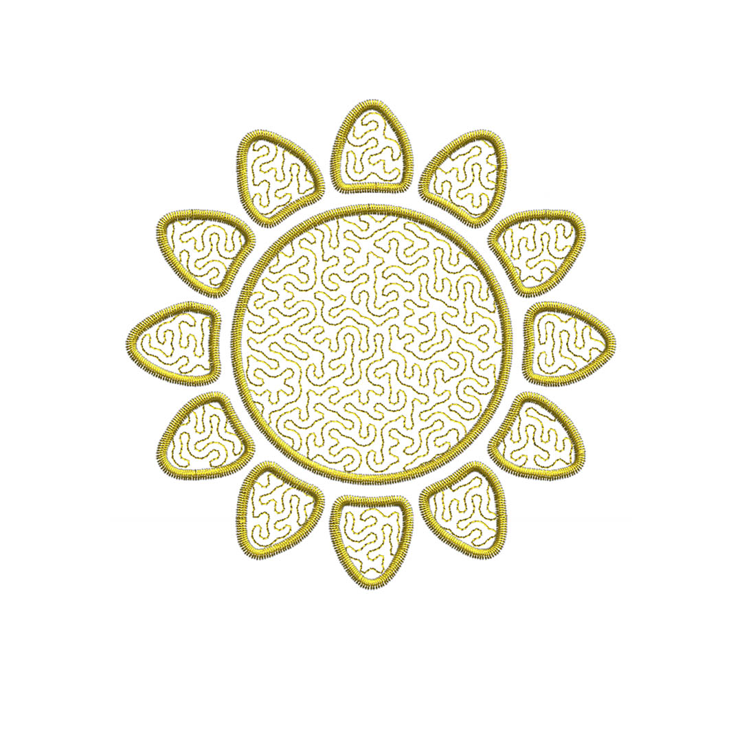 Sun stipple stitch embroidery design,Sun stippling stitch em - Inspire ...