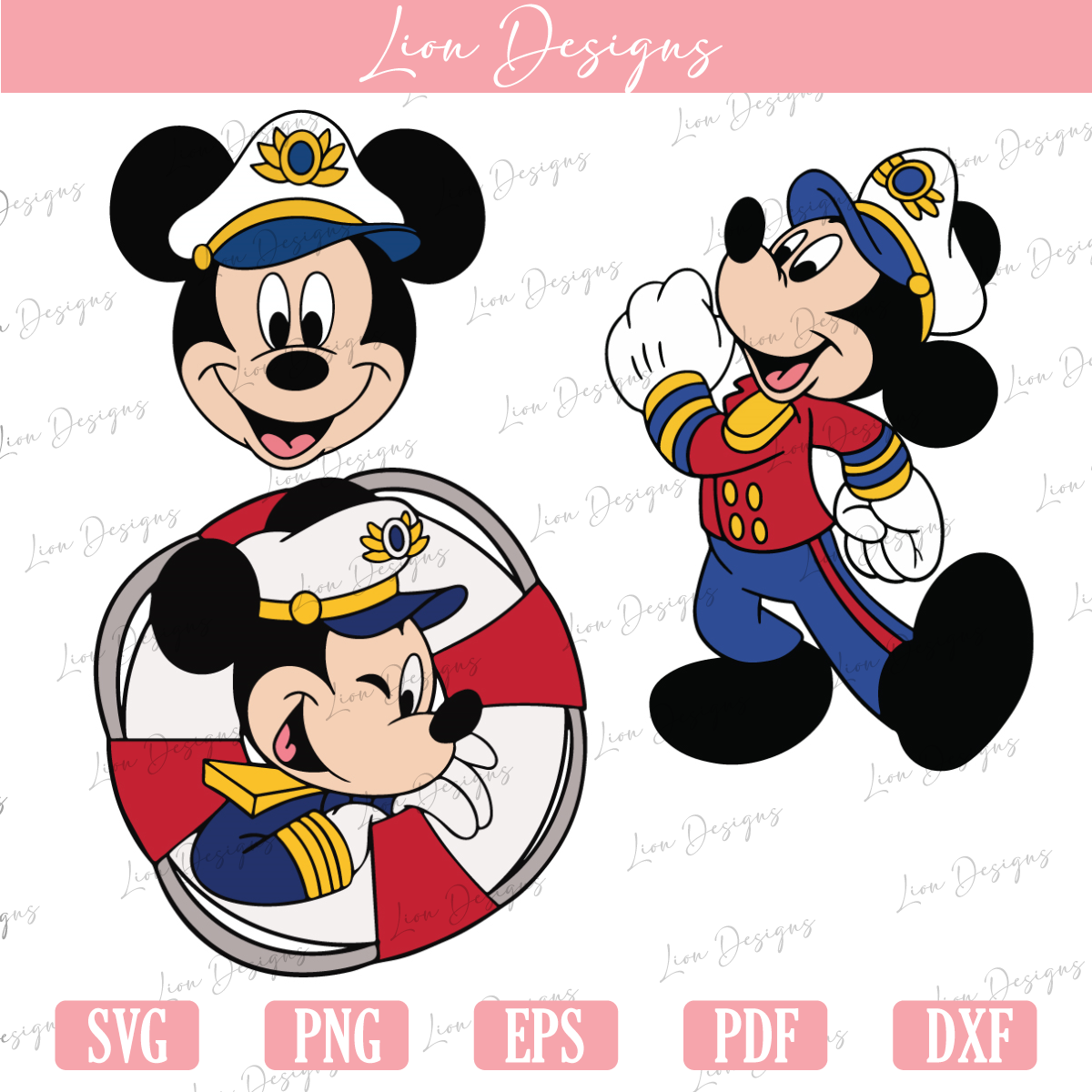 Mouse Cruise Bundle Svg, captain svg, captain mouse svg, fam | Inspire ...