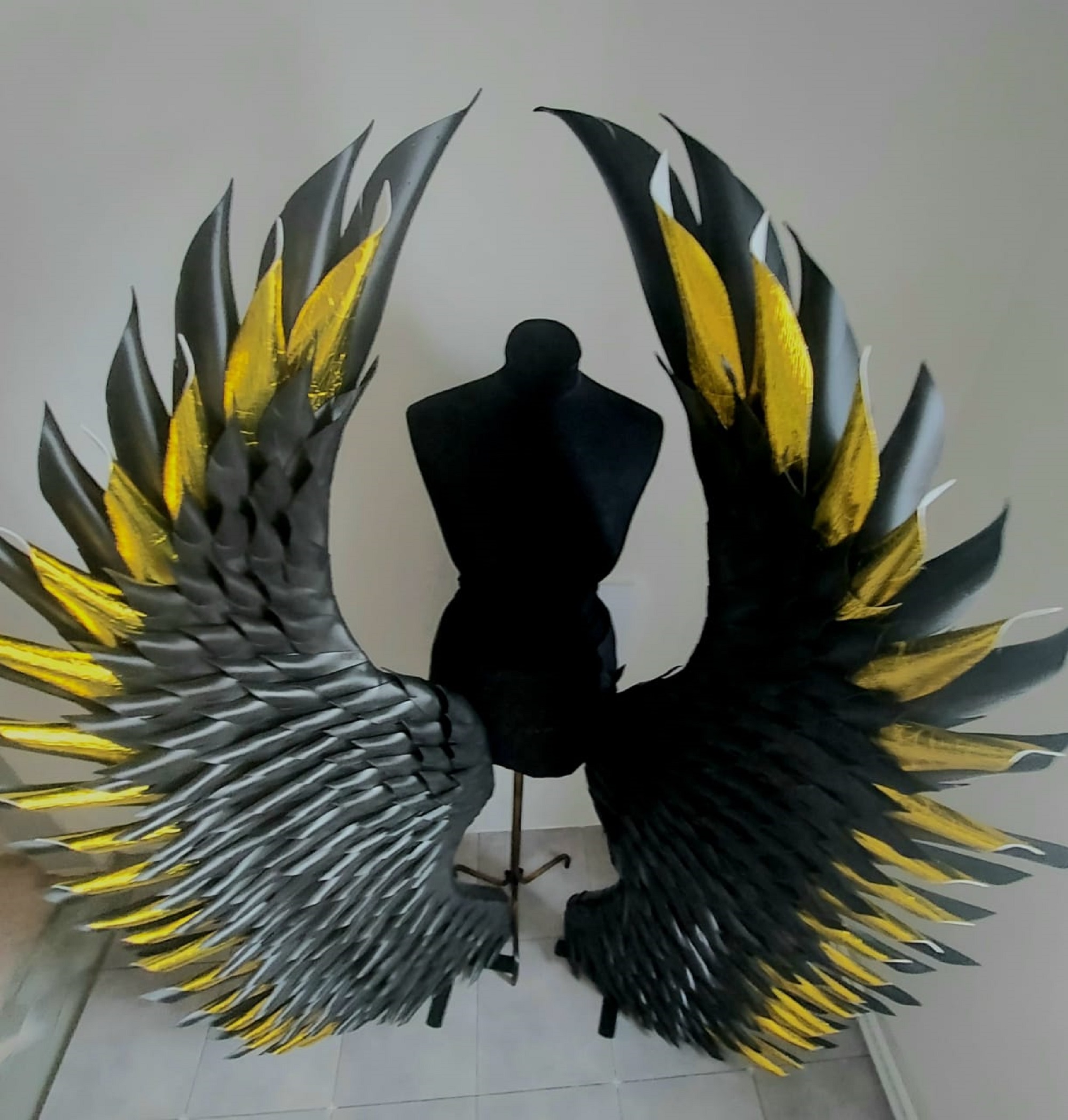 Giant wings black and gold background angel wings wedding ba | Inspire ...