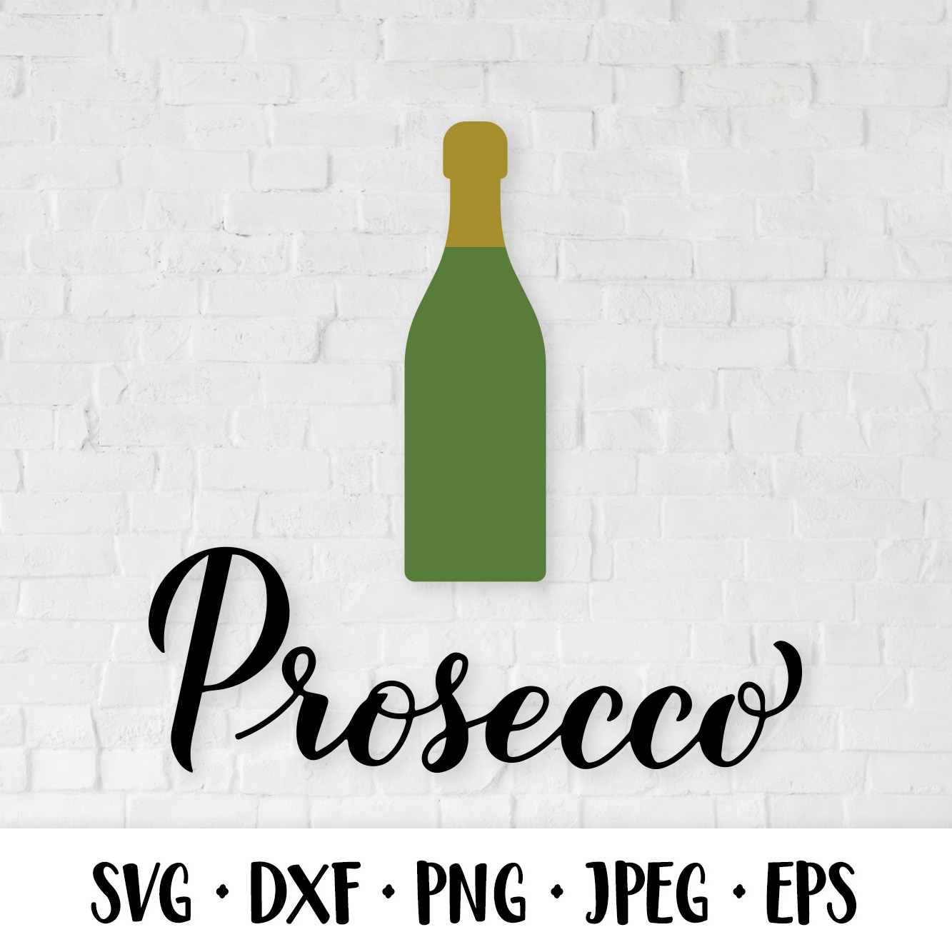 Prosecco SVG Alcohol SVG. Bottle of champagne SVG cut file - Inspire Uplift