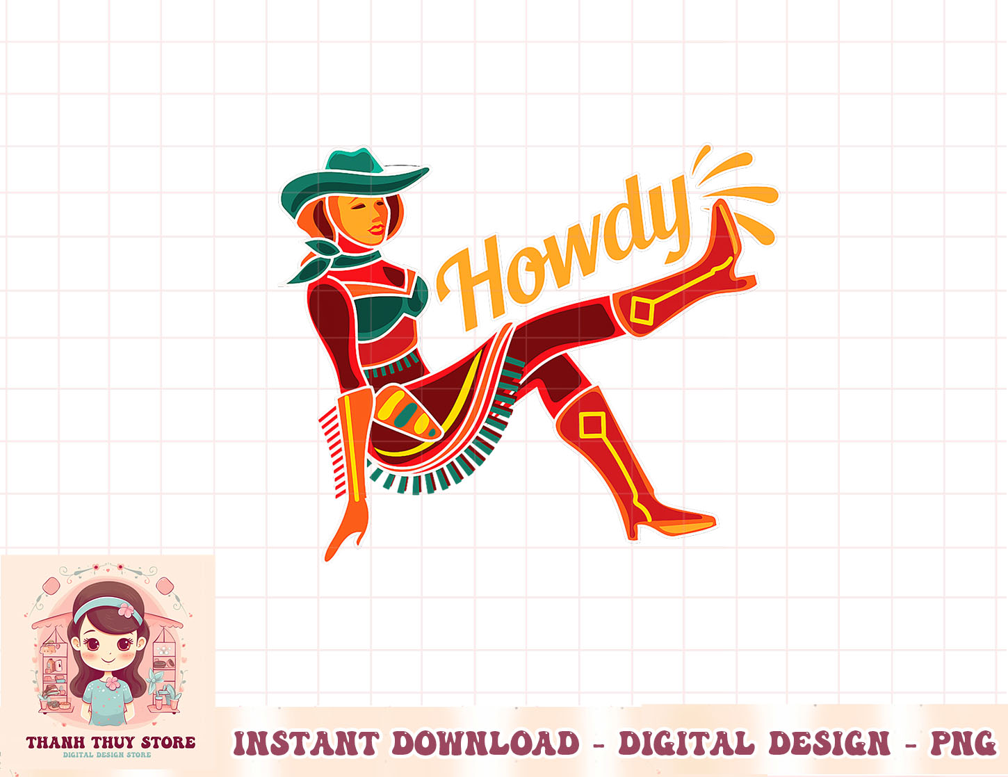 Howdy Girl Western Country Southern Cowgirl png | Inspire Uplift
