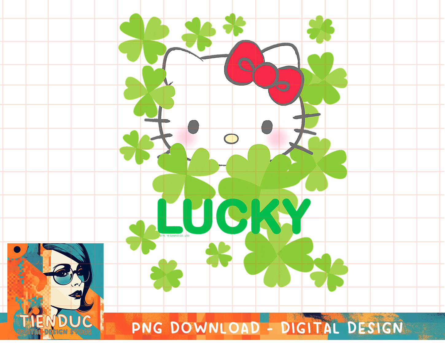 Hello Kitty Lucky Clover St. Patrick's Day Tee Shirt copy pn | Inspire ...