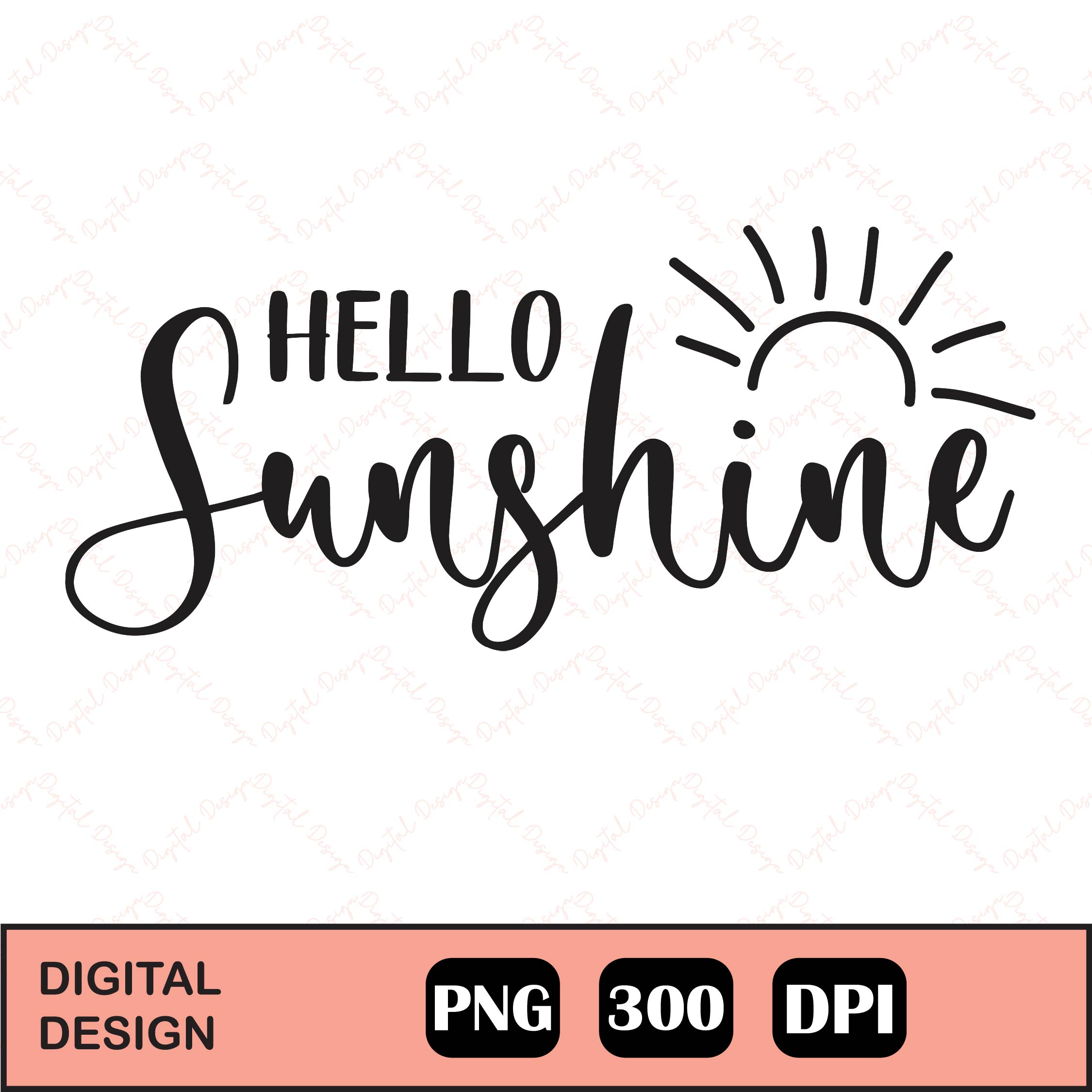 Hello Sunshine Svg, Summer Png, Hello Sunshine Design, Cut F | Inspire ...