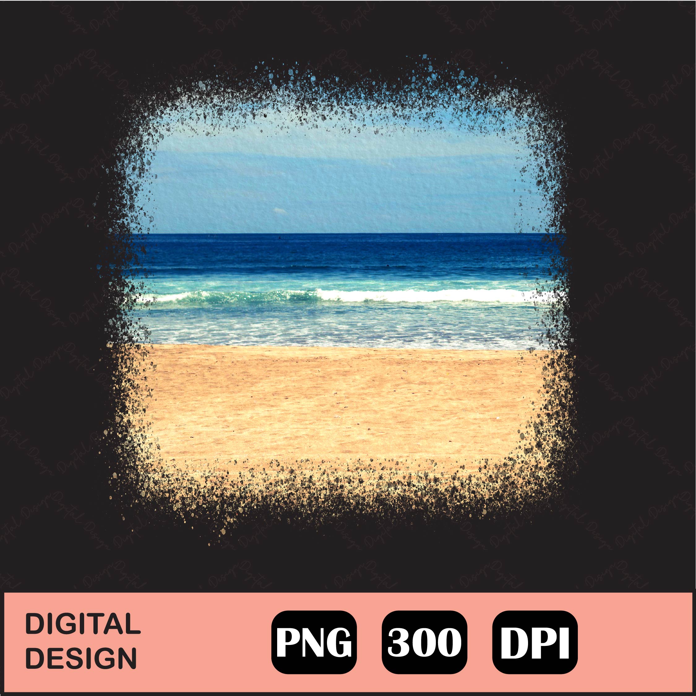 Summer Beach Landscape Clipart Sand Png, Sublimation, Digita | Inspire ...