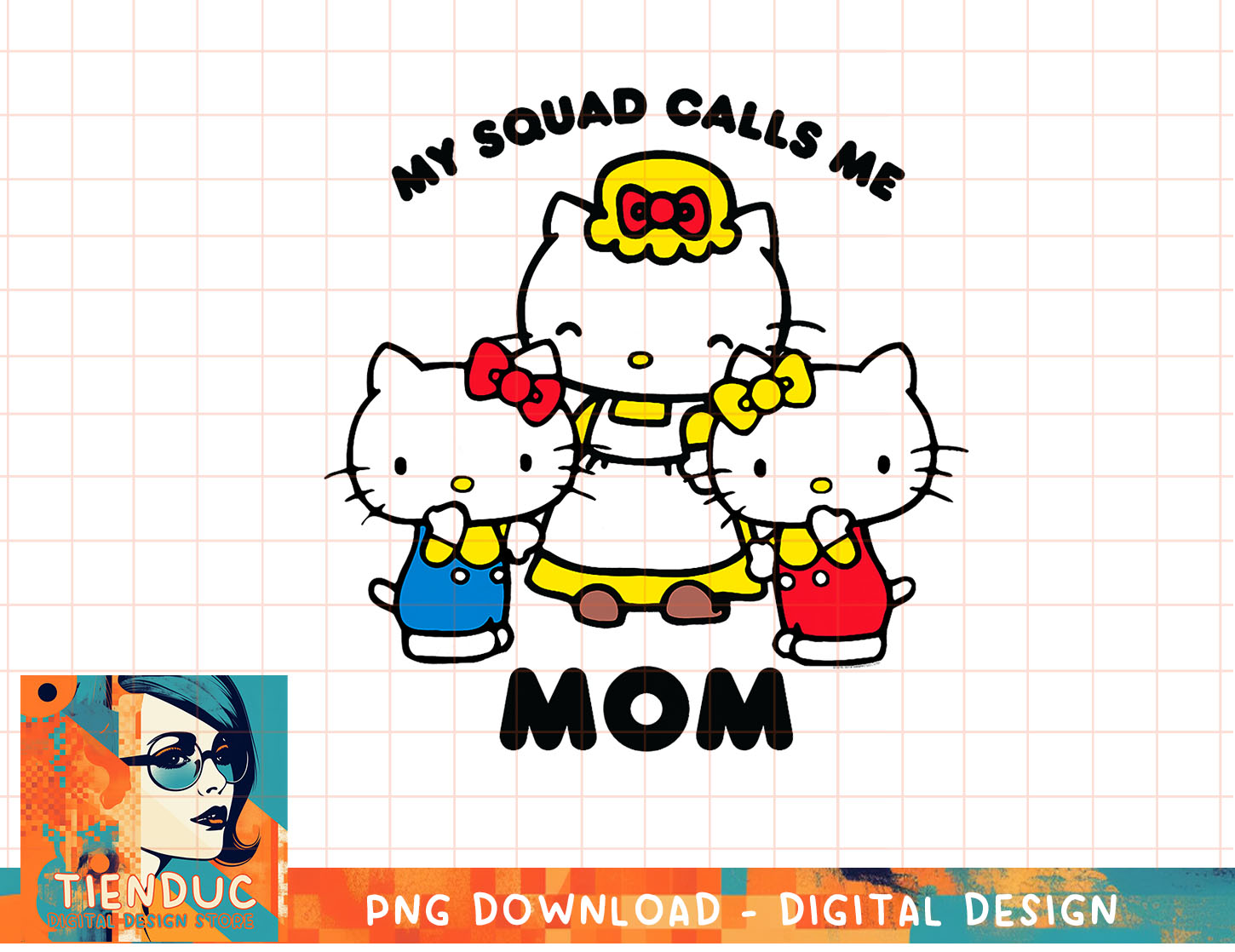 Hello Kitty Mom Squad T-Shirt copy png | Inspire Uplift