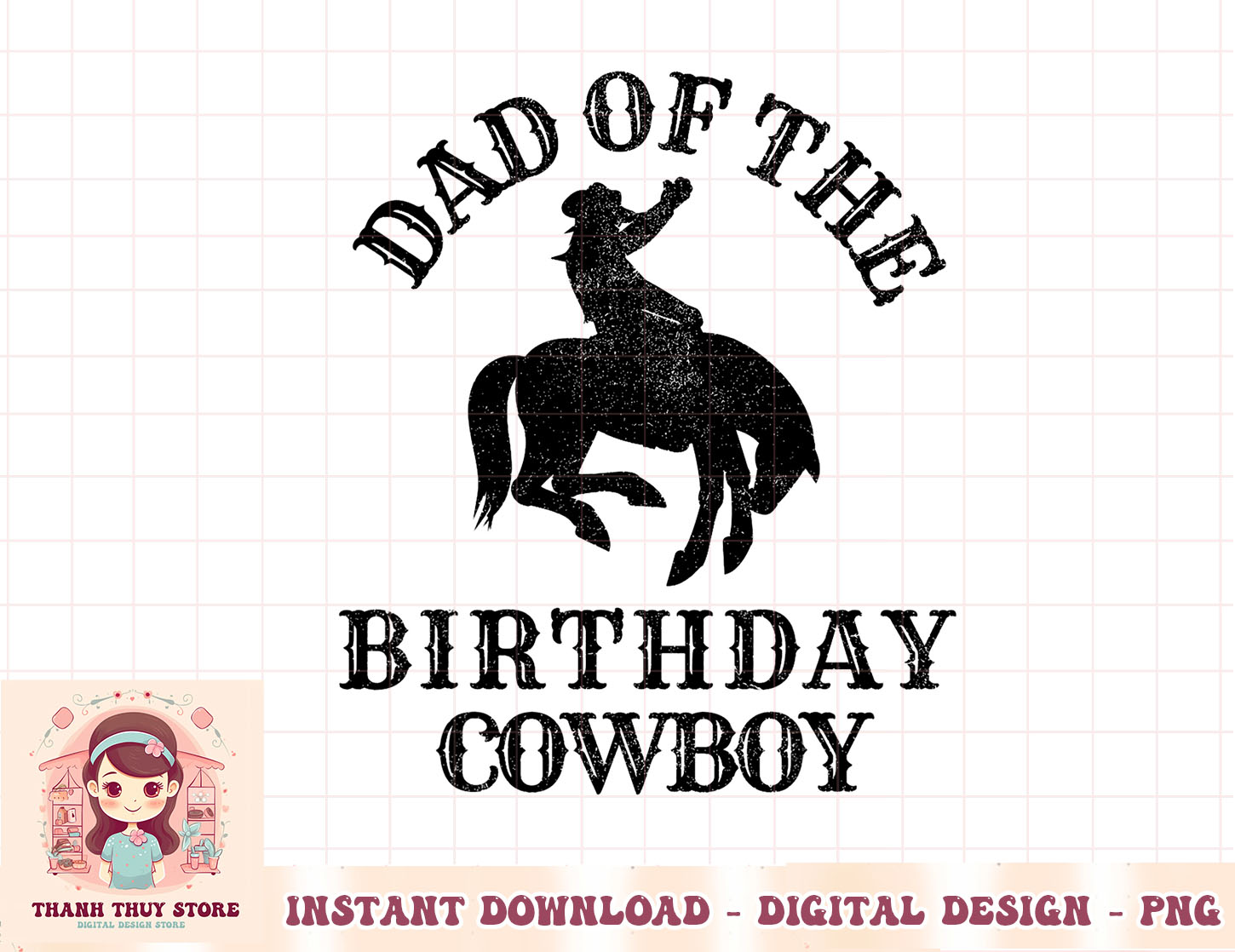 Mens Dad of the Birthday Cowboy - Western Rodeo Party Matchi | Inspire ...
