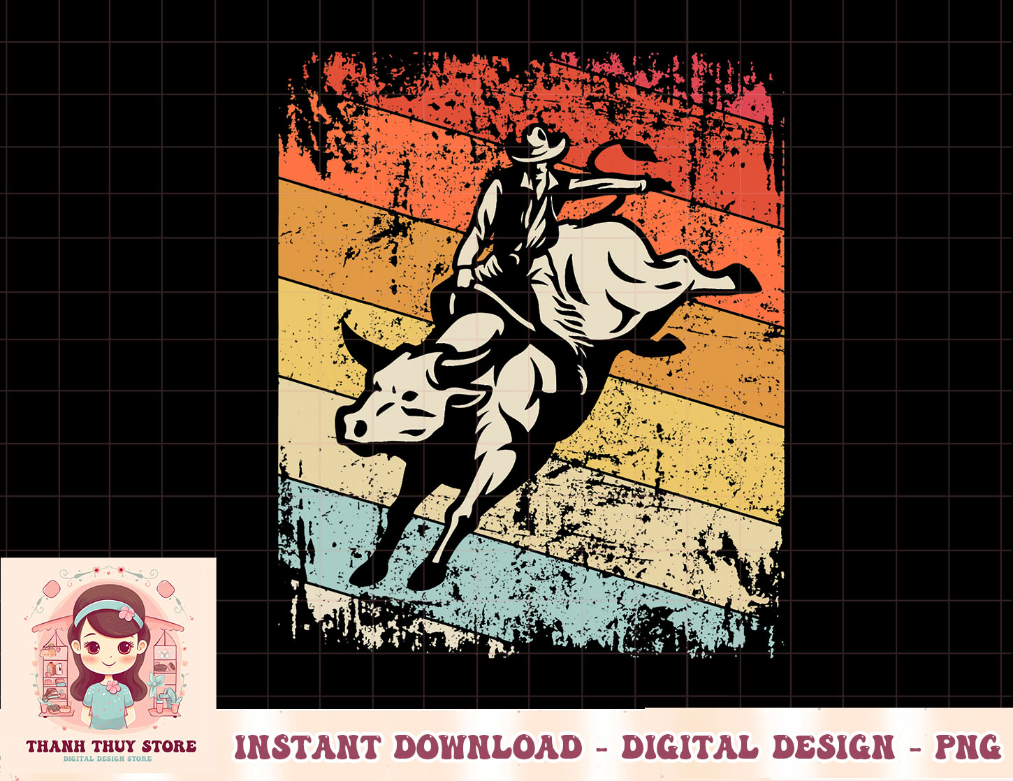 Retro Bull Riding Shirt for Cowboy Tshirt Vintage Bull Rodeo | Inspire ...