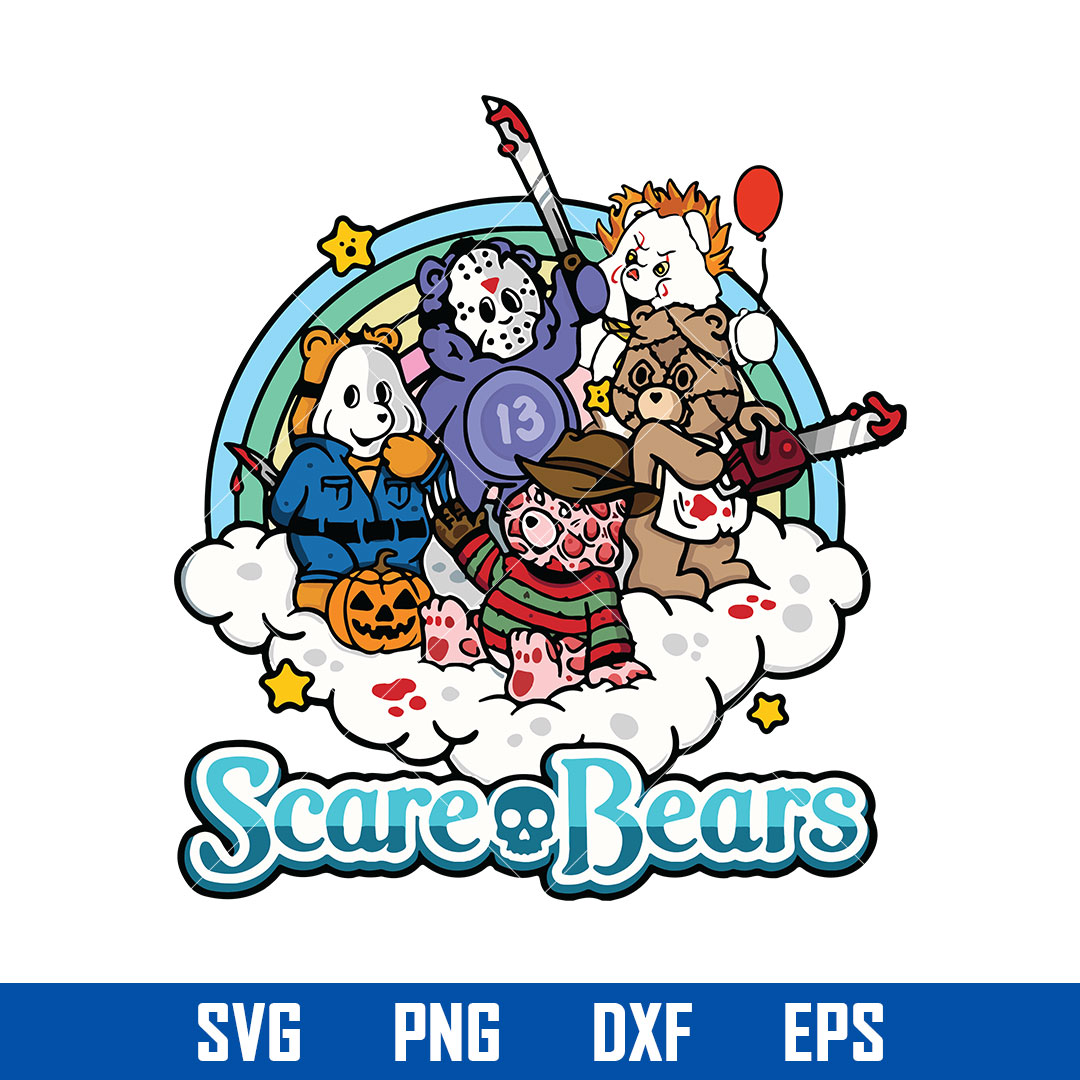 Scare Bears Svg, Horror Movies Characters Svg, Halloween Svg | Inspire ...