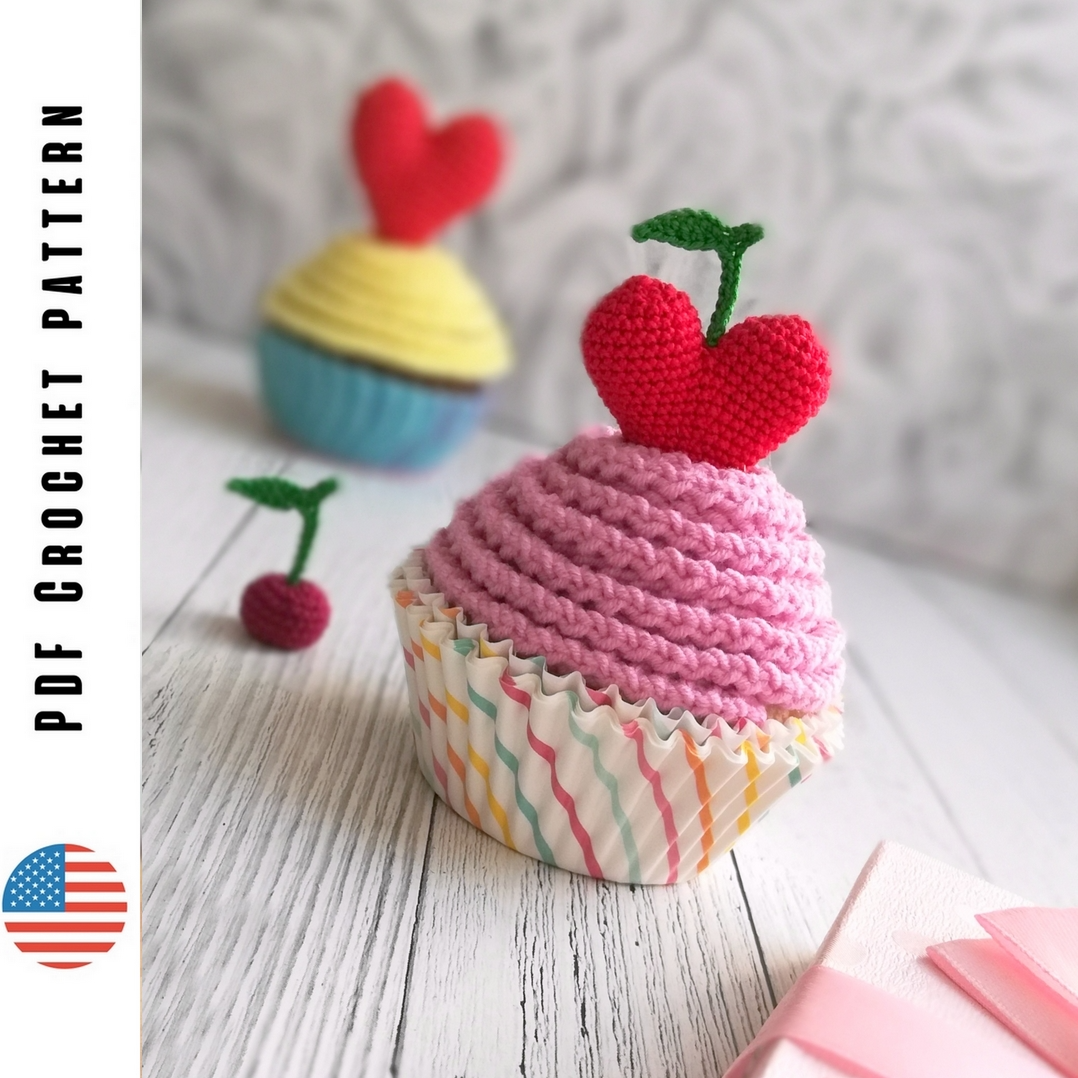 Crochet cupcakes pattern, amigurumi muffin, mini cake | Inspire Uplift