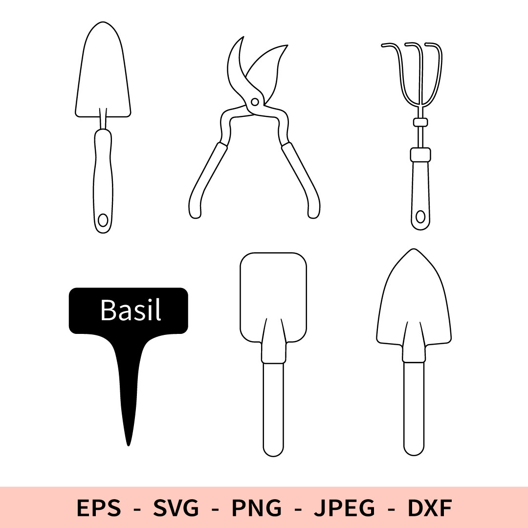 Garden Tool Svg Gardening Set Dxf File for Cricut Cute Shove | Inspire ...