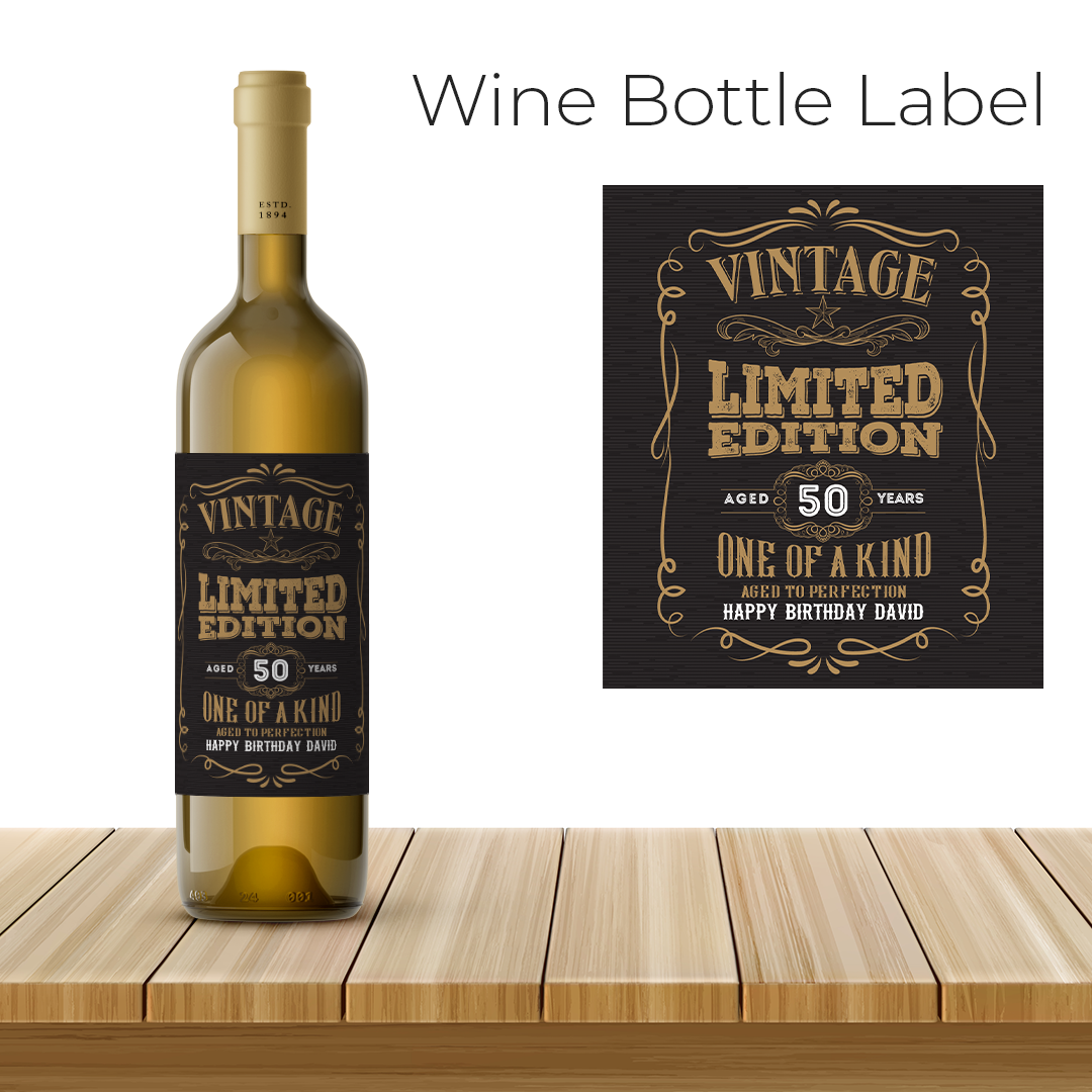 Vintage Wine Label Template, Party Wine Bottle Label, Vintag | Inspire ...