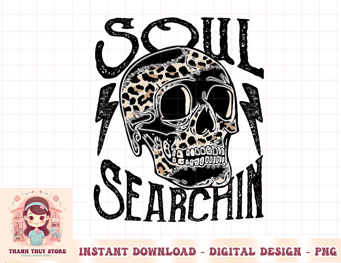 Soul searchin Skull Western Punchy Leopard Lightning bolts p - Inspire ...