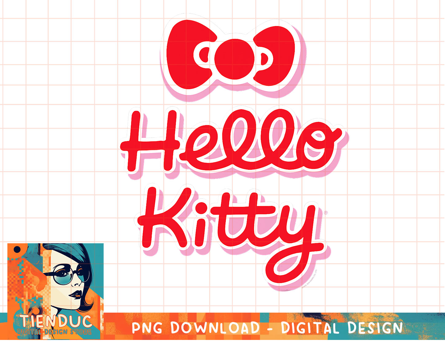 Hello Kitty Signature Logo Tee Shirt copy png | Inspire Uplift