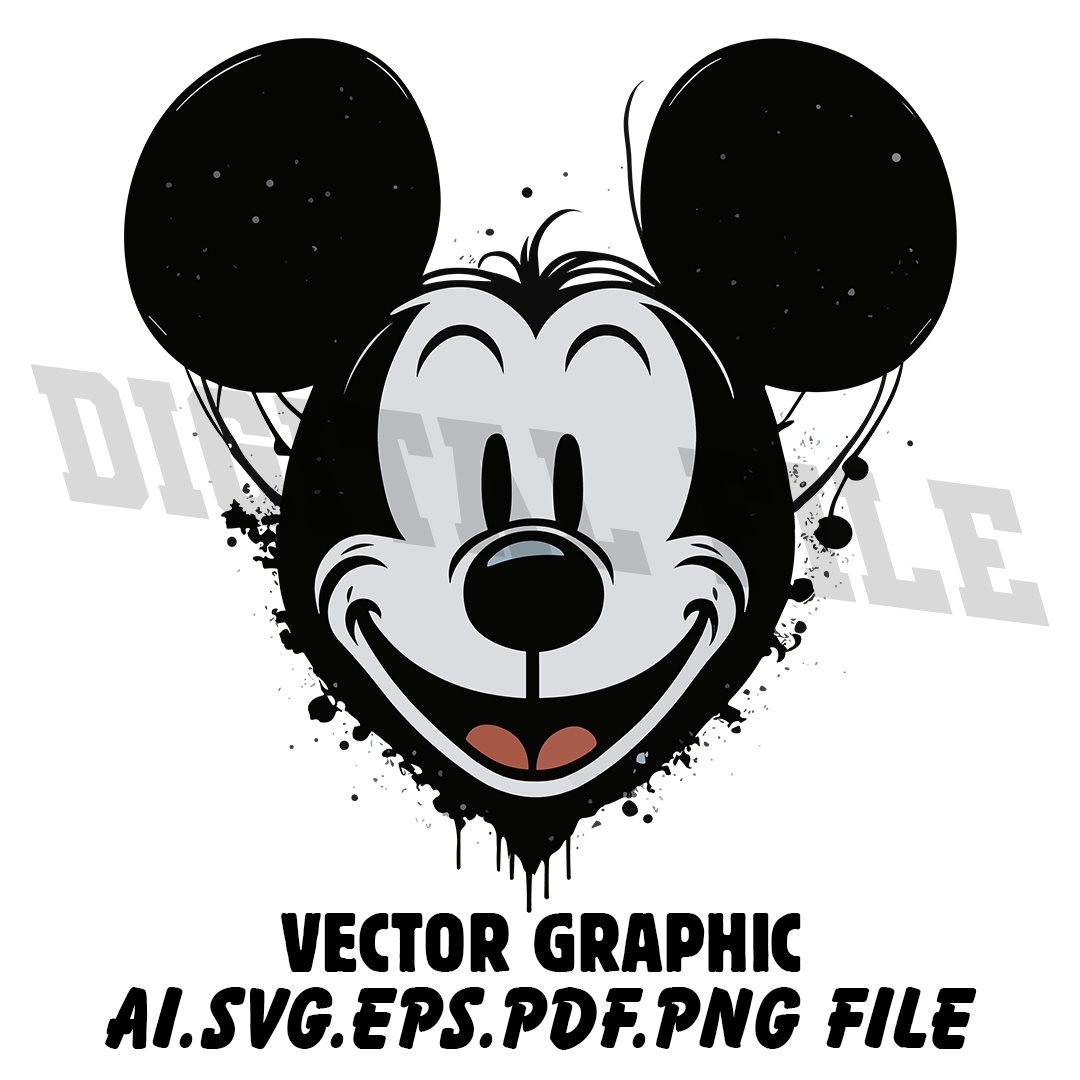 Mickey Mouse Graffiti AI.EPS.PDF.SVG.PNG DOWNLOAD DIGITAL Fi - Inspire ...