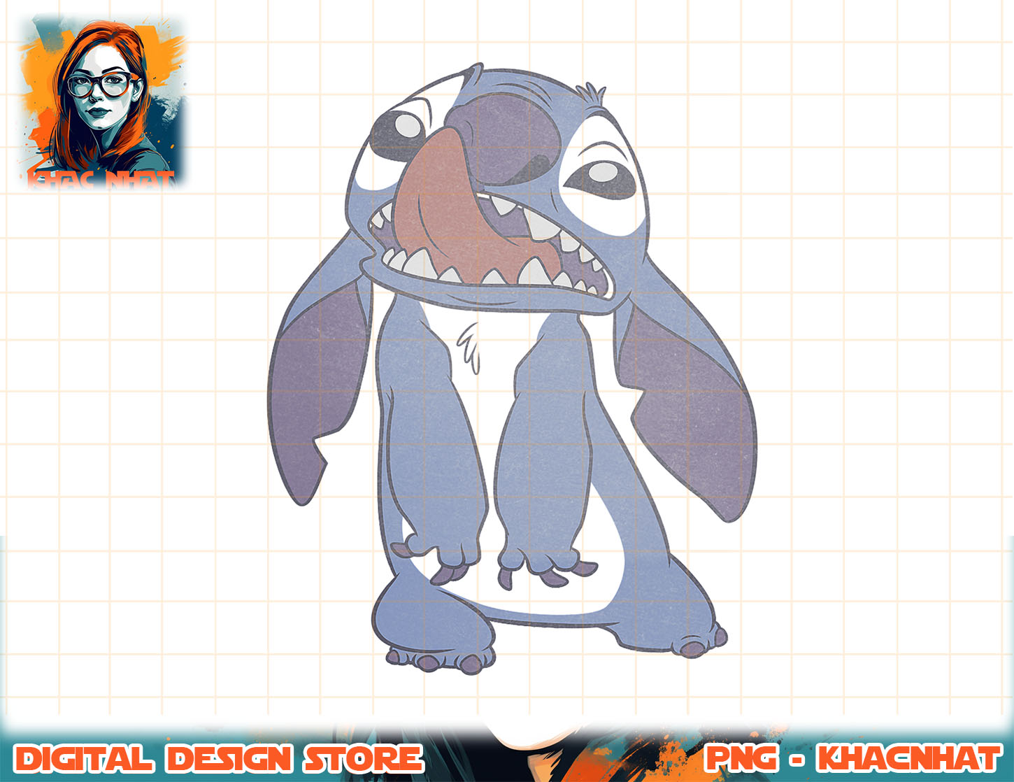 Disney Lilo & Stitch Tongue In Nose Stitch T-Shirt copy png - Inspire ...