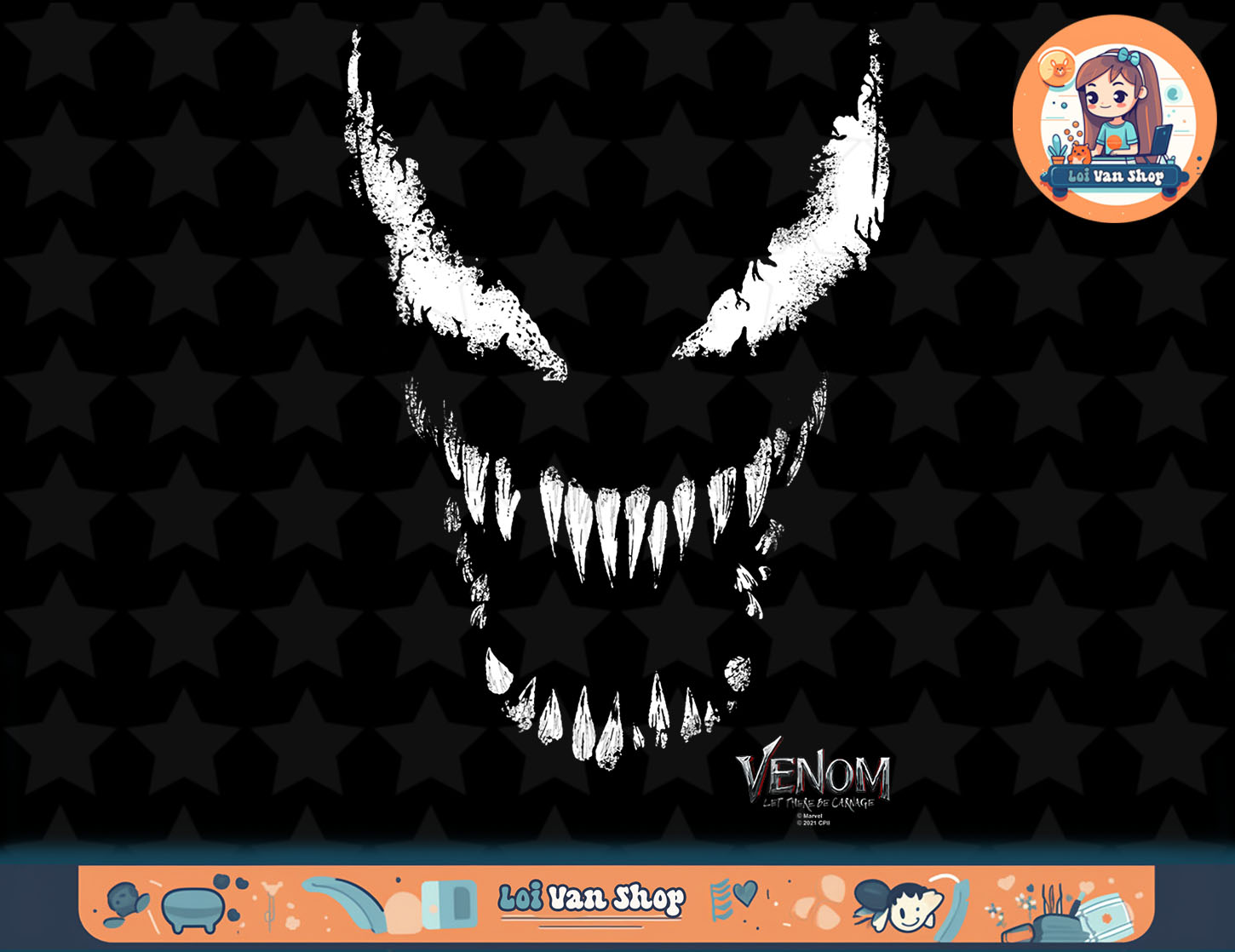 Marvel Venom Let There Be Carnage Big Face Carnage T-Shirt c - Inspire ...