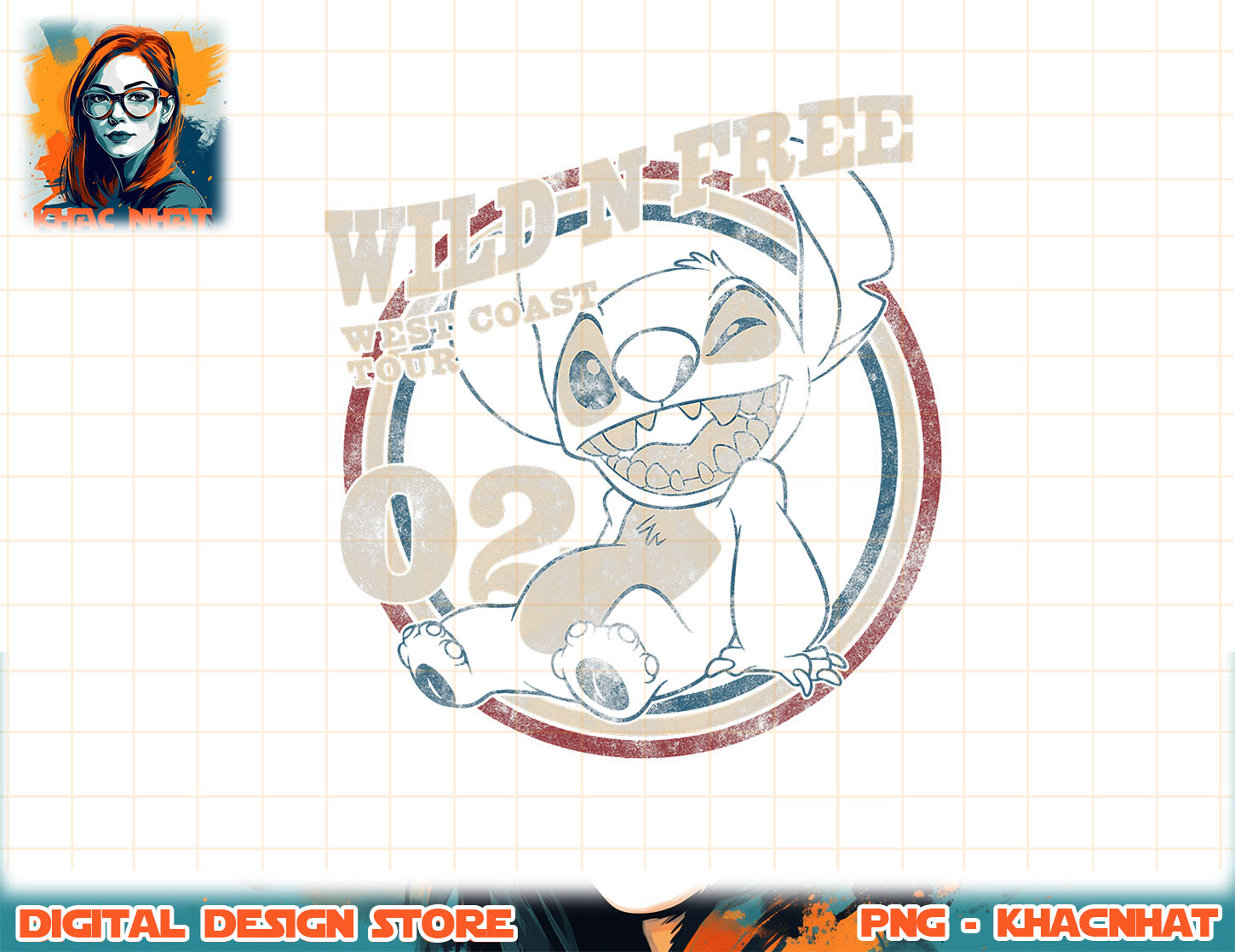 Disney Lilo & Stitch Wild N Free Stitch Americana T-Shirt co | Inspire ...