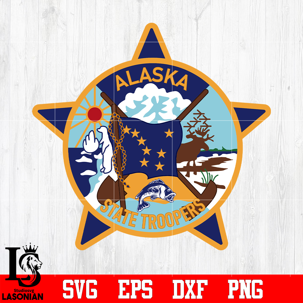 Badge Alaska State Troopers svg eps dxf png file,Digital dow | Inspire ...