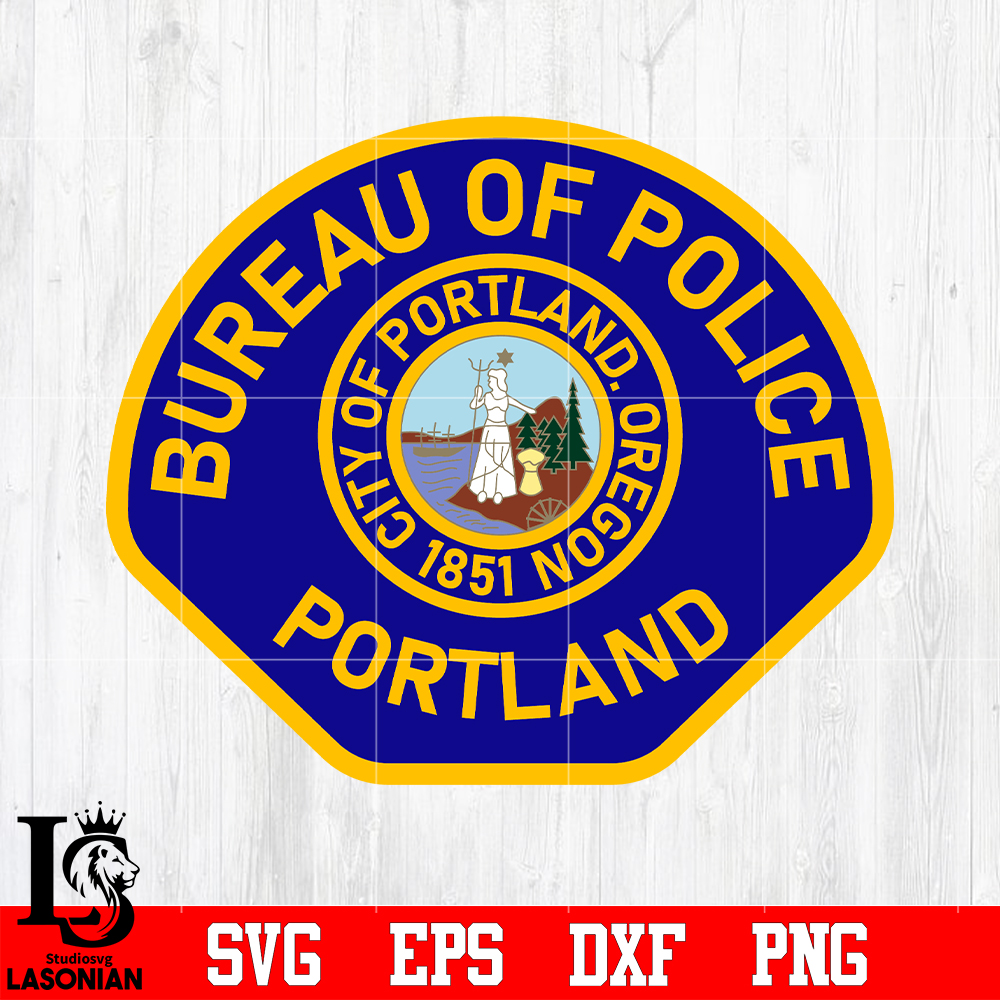 Badge Bureau of police portland svg eps dxf png file ,Digita - Inspire ...