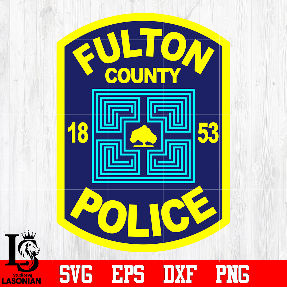 Badge Fulton County Police svg eps dxf png file, digital dow | Inspire ...