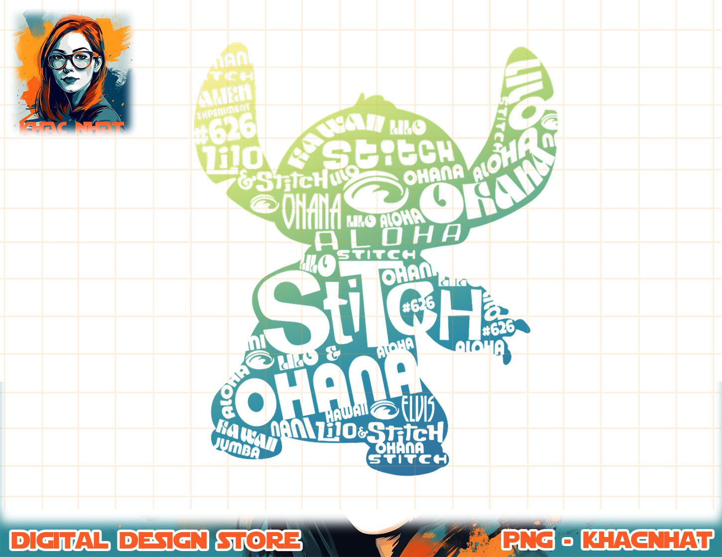 Disney Lilo & Stitch Word Fill T-Shirt copy png | Inspire Uplift
