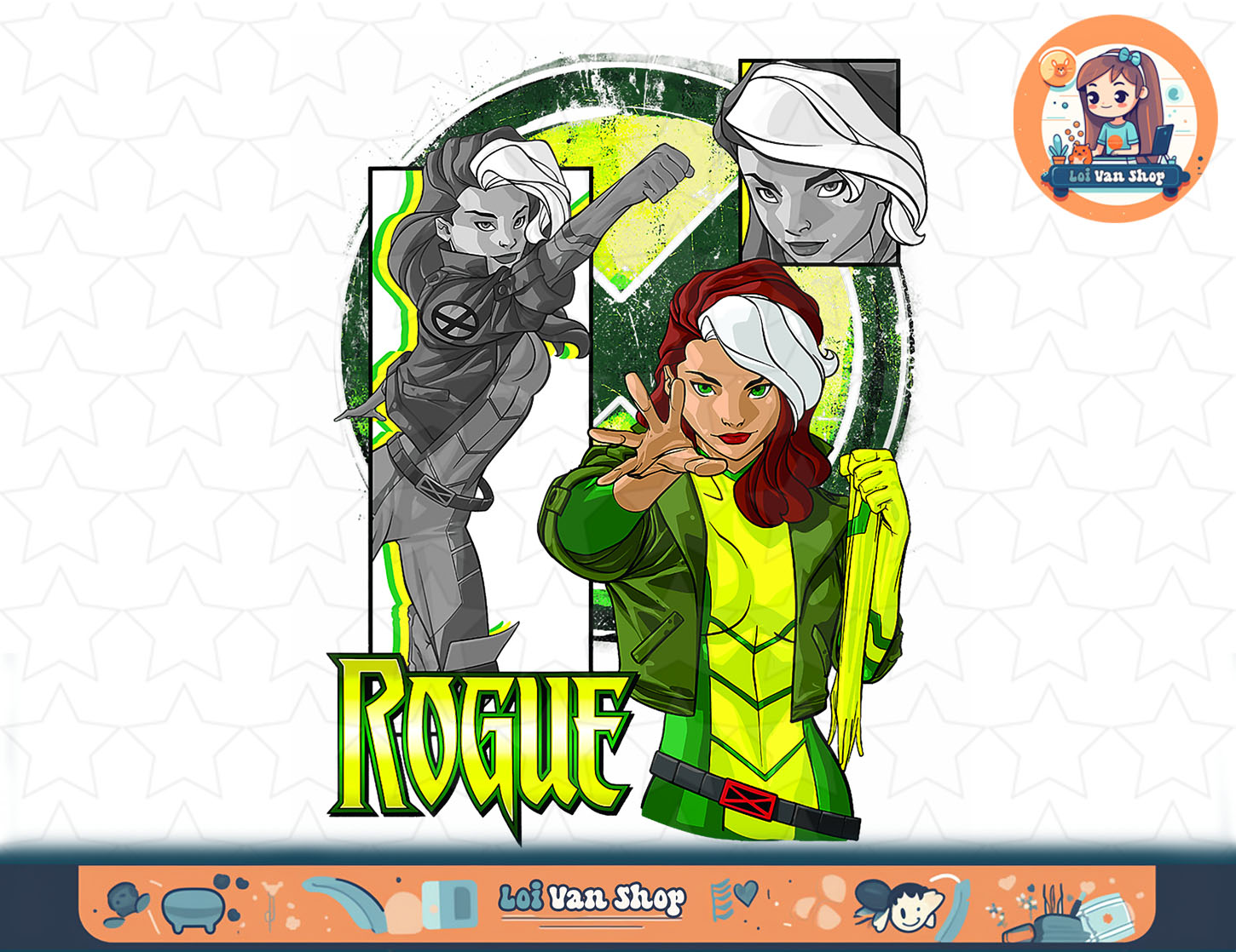 Marvel X-Men Rogue Collage Panel Logo T-Shirt.pngMarvel X-Me - Inspire Uplift
