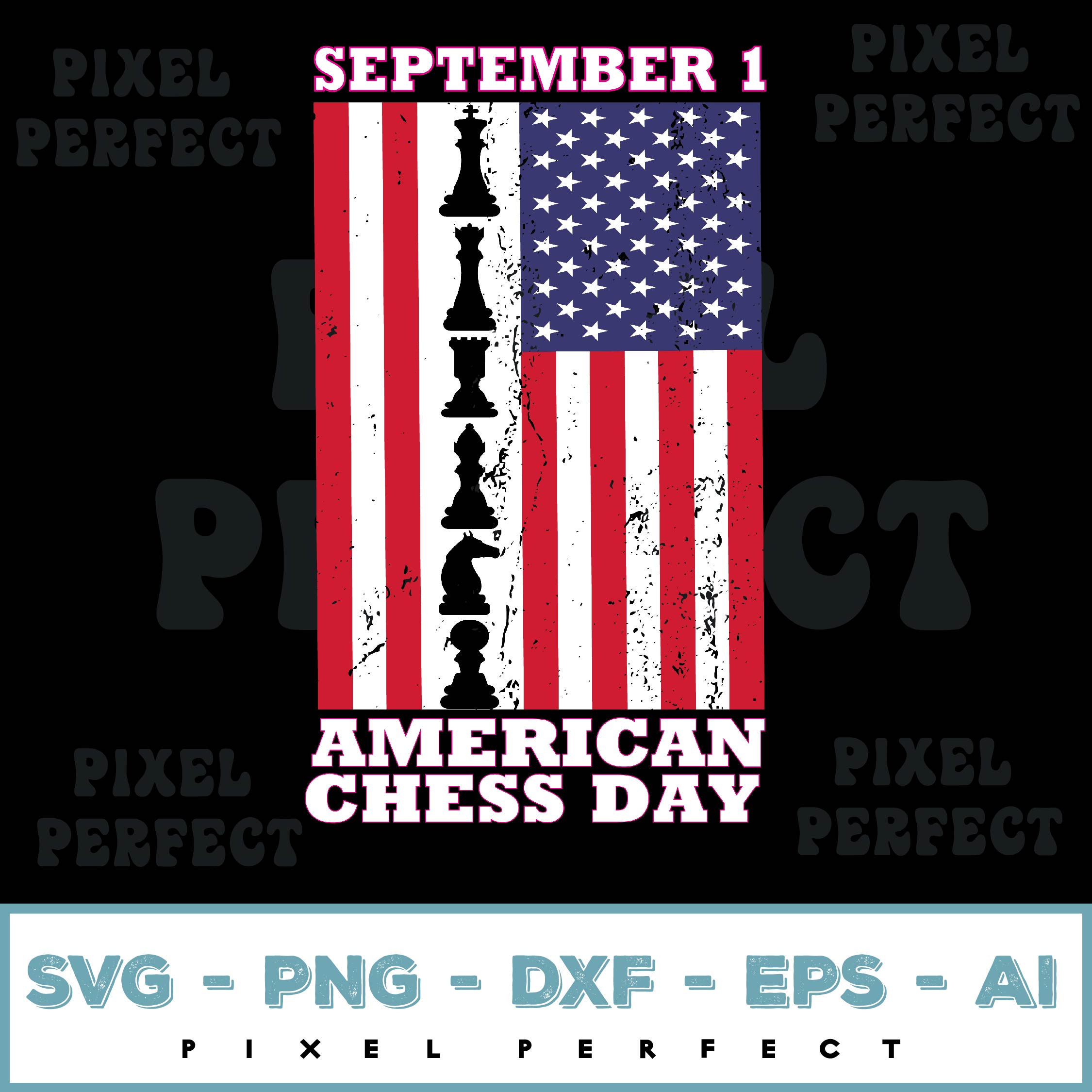 American Chess Day September Svg | Inspire Uplift