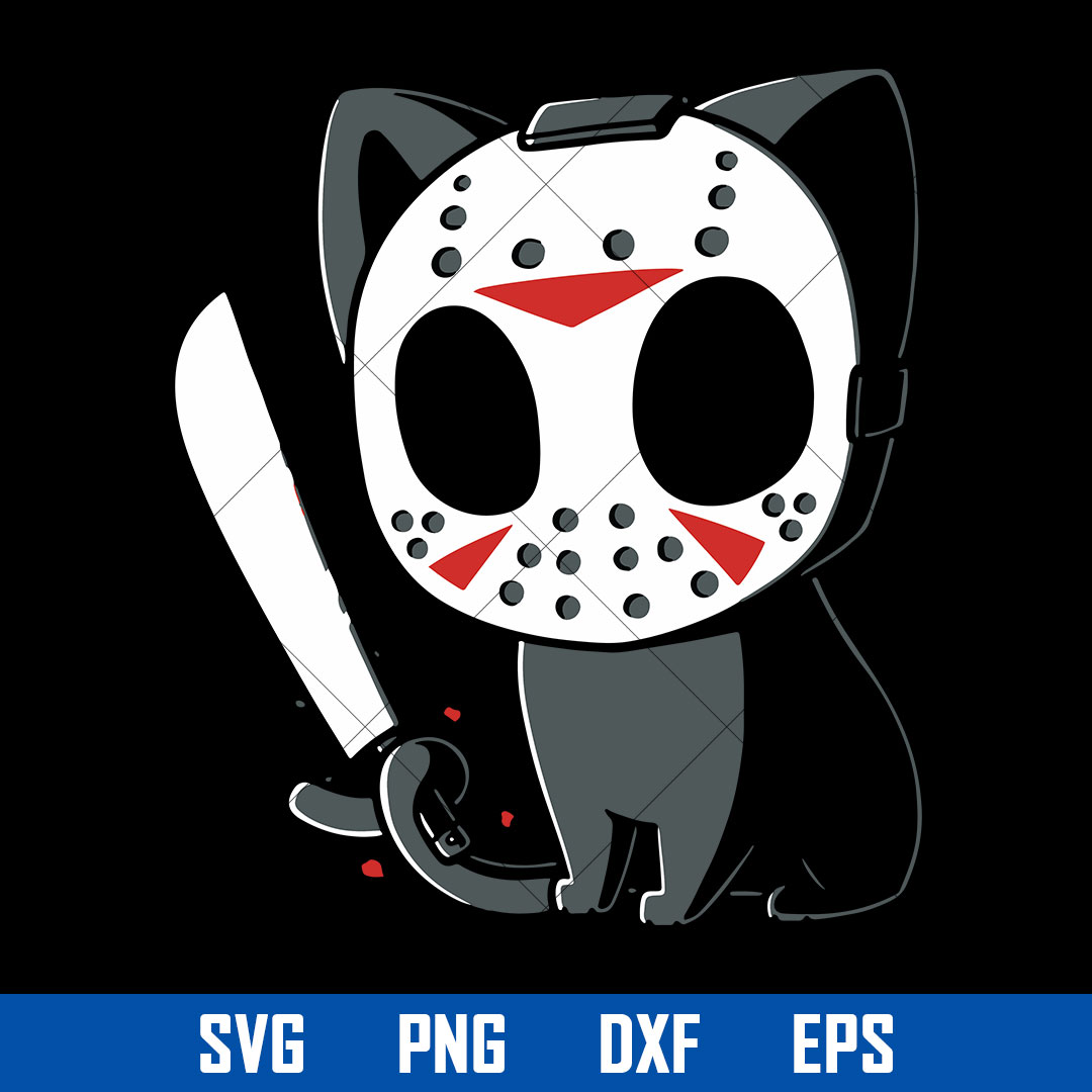 Cat Jason Voorhees Svg, Jason Voorhees Svg, Halloween Svg, P | Inspire ...