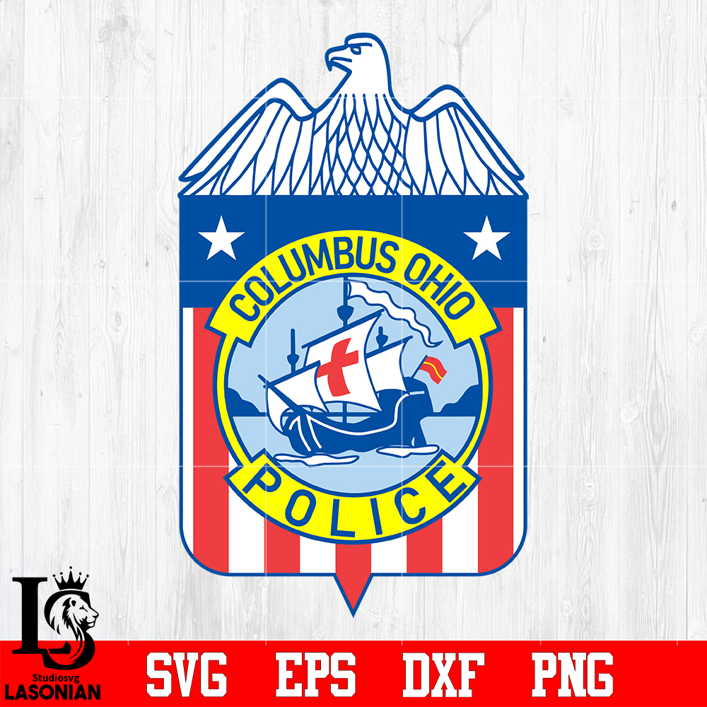 Badge Columbus Ohio Police svg eps dxf png file, digital dow - Inspire ...