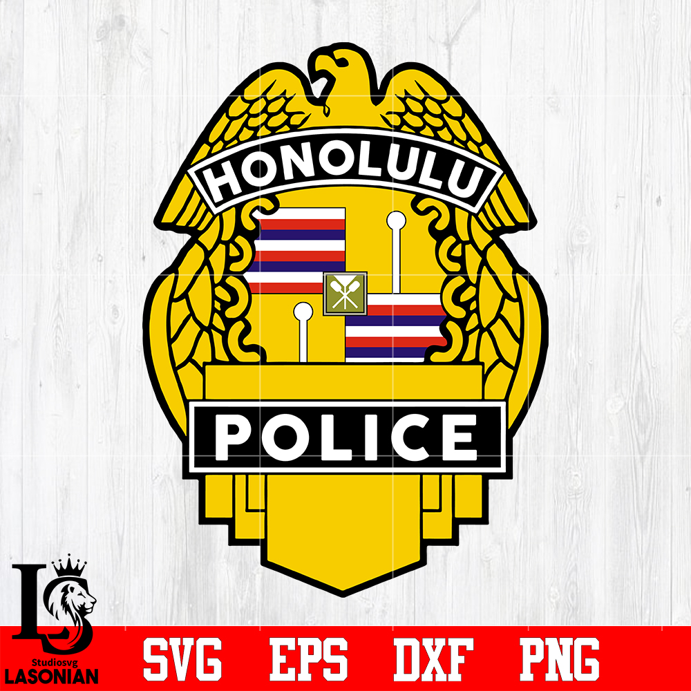 Badge Honolulu Police svg eps dxf png file , digital downloa | Inspire ...