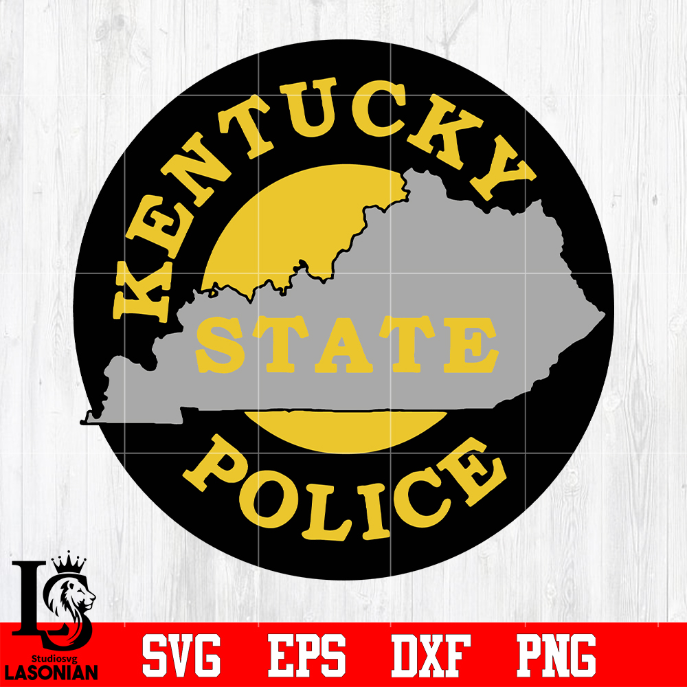 Badge Kentucky state Police svg eps dxf png file , Digital d - Inspire ...