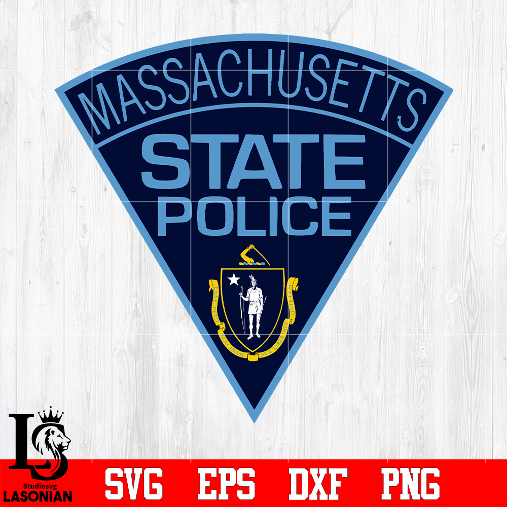 Badge Massachusetts state police svg eps dxf png file, Digit | Inspire ...