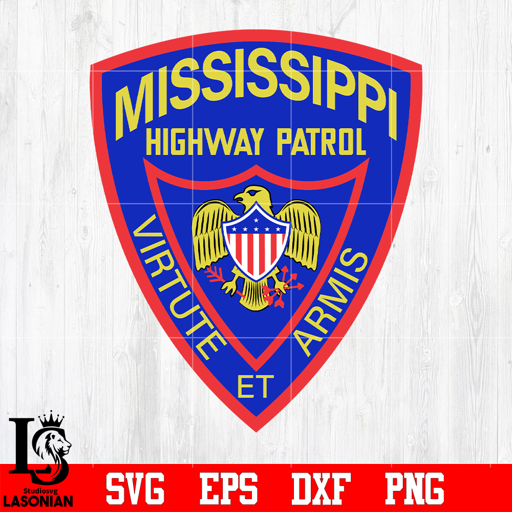 Badge Misissippi highway patrol virtute Armis Police svg eps | Inspire ...