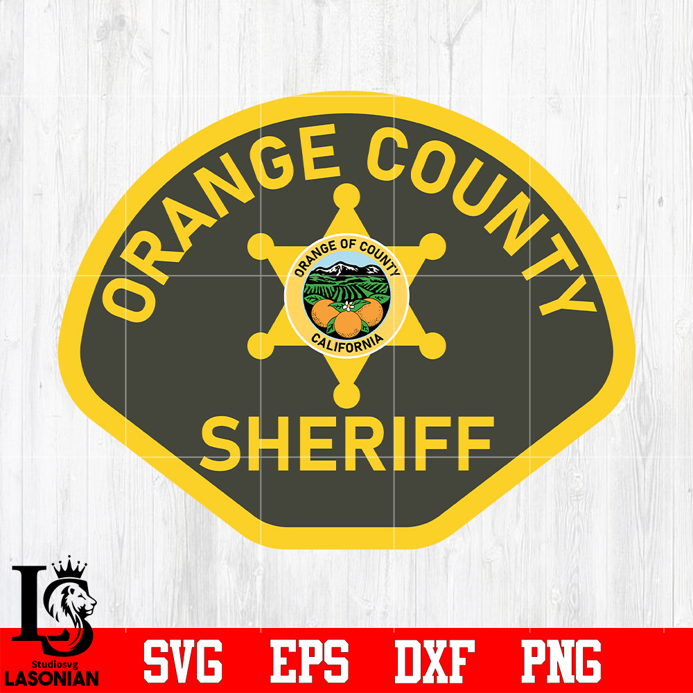 Badge Orange county california Sheriff svg eps dxf png file, - Inspire Uplift