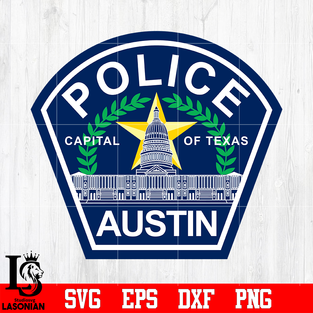 Badge Police Capital of Texas Austin svg eps dxf png file, d | Inspire ...