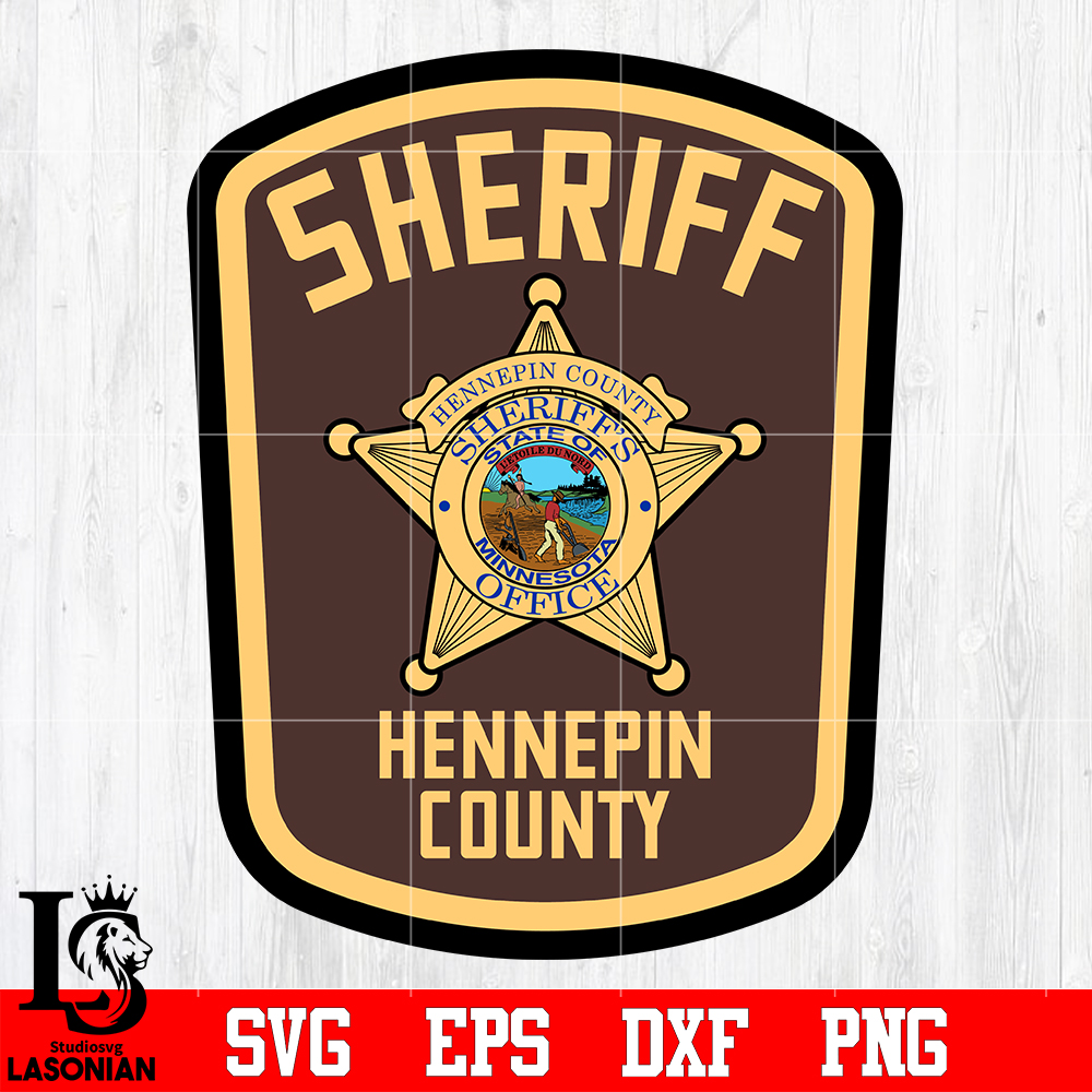 Badge Sheriff Hennepin County svg eps dxf png file, digital - Inspire ...