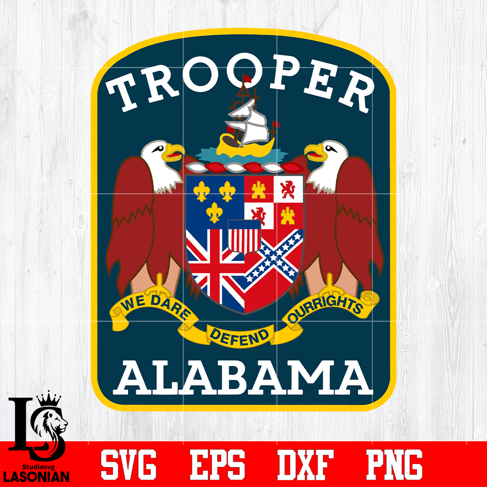 Badge Trooper Alabama Police svg eps dxf png file, digital d | Inspire ...