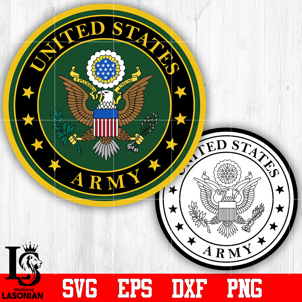 Badge United States Army Colorful,B&W svg eps dxf png file, | Inspire ...