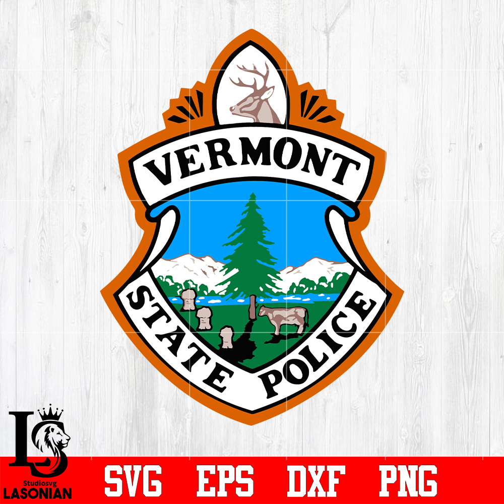 Badge vermont state police svg eps dxf png file, digital dow | Inspire ...